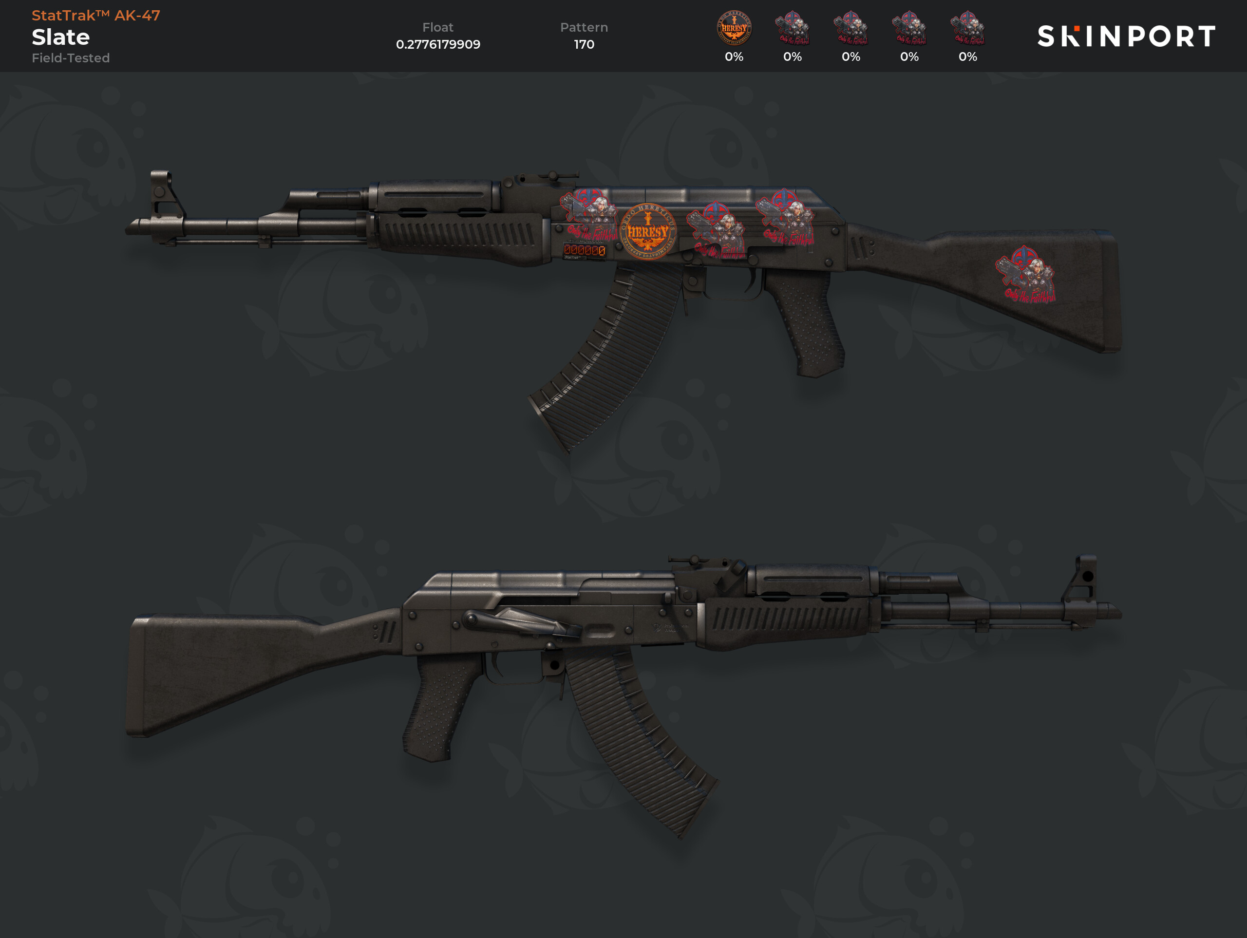 StatTrak™ AK-47 | Slate (Field-Tested) - Counter-Strike 2 - Skinport