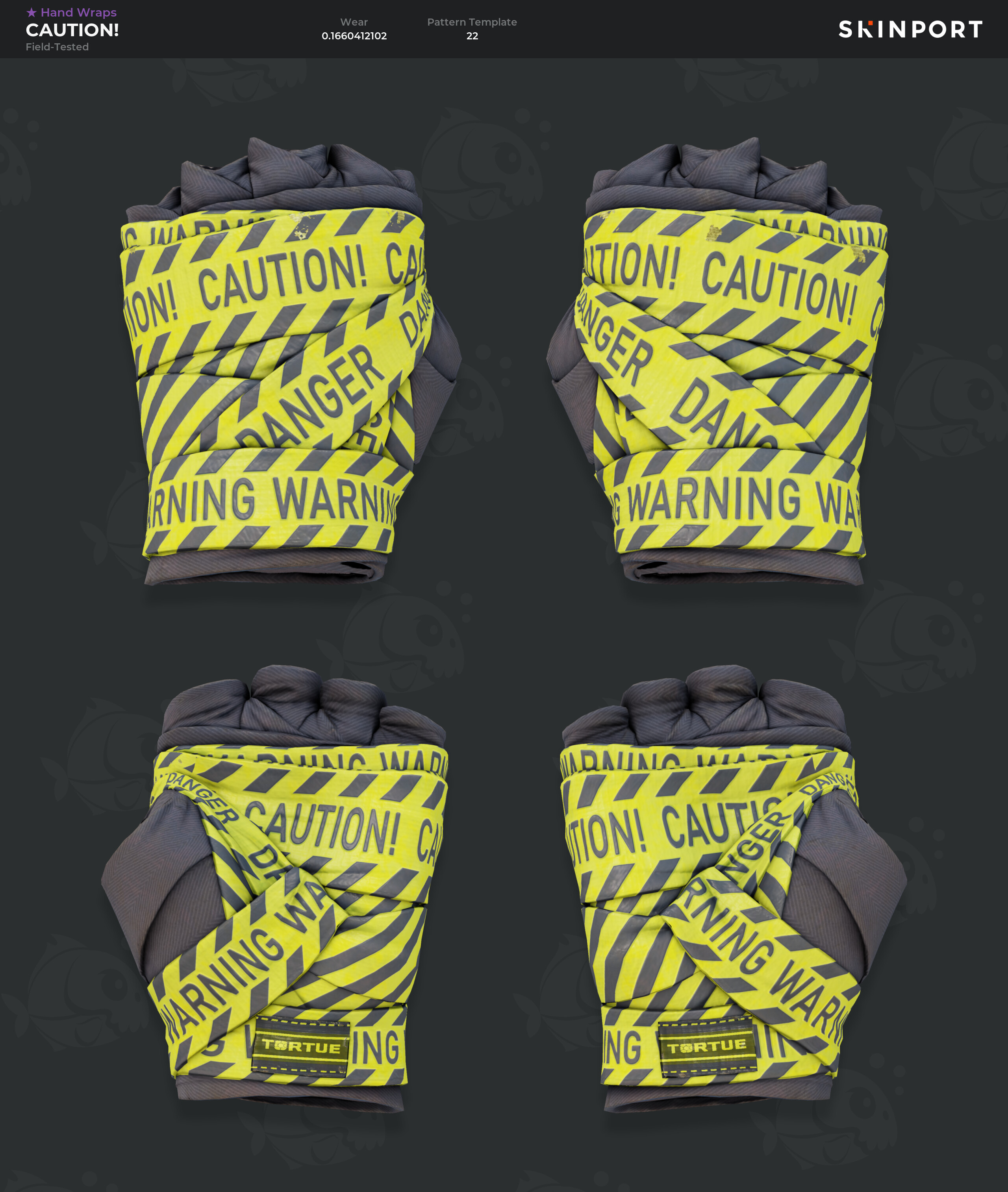 Hand Wraps | CAUTION! (Field-Tested) - Counter-Strike 2 - Skinport