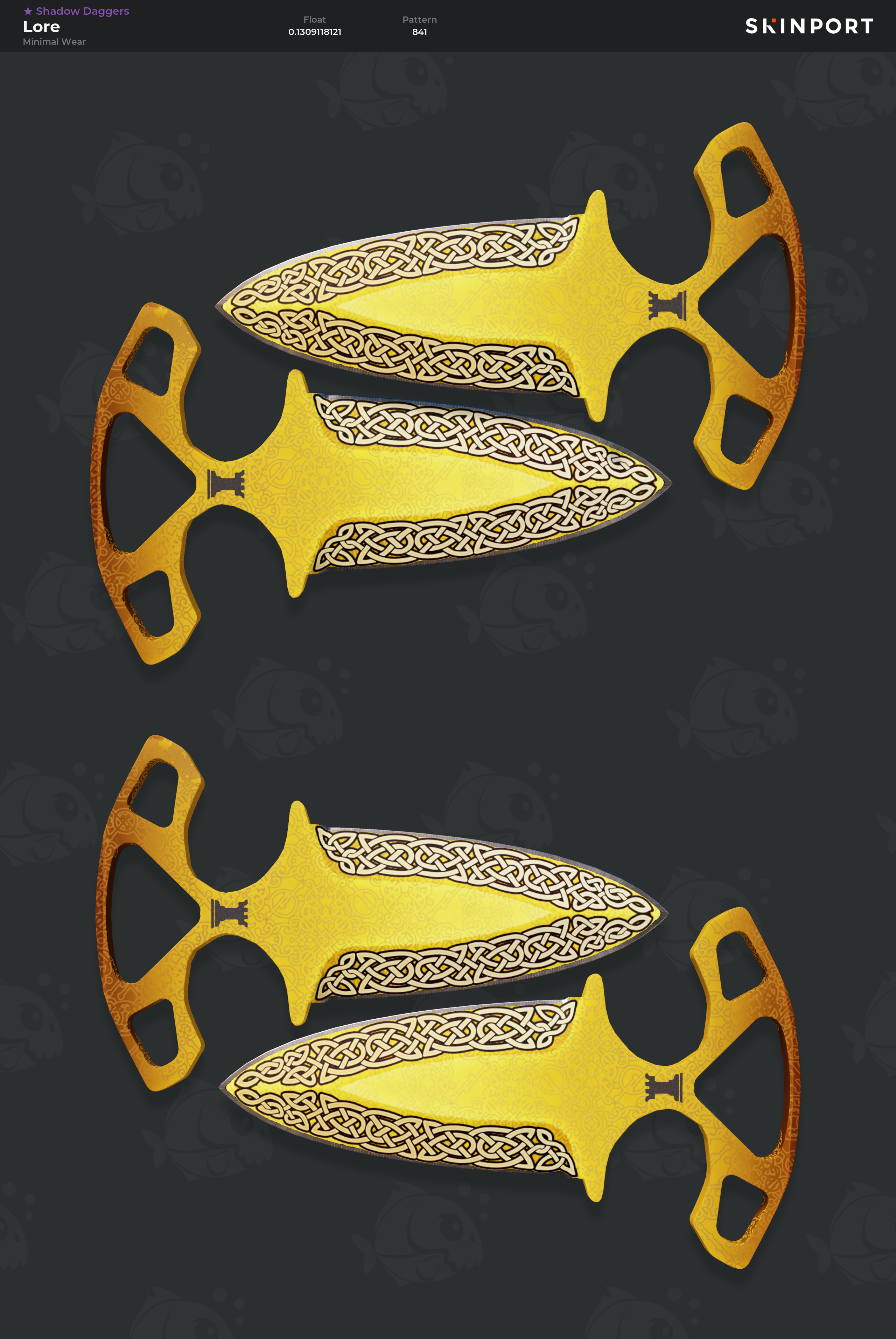 Shadow Daggers | Lore (Minimal Wear) - Counter-Strike 2 - Skinport