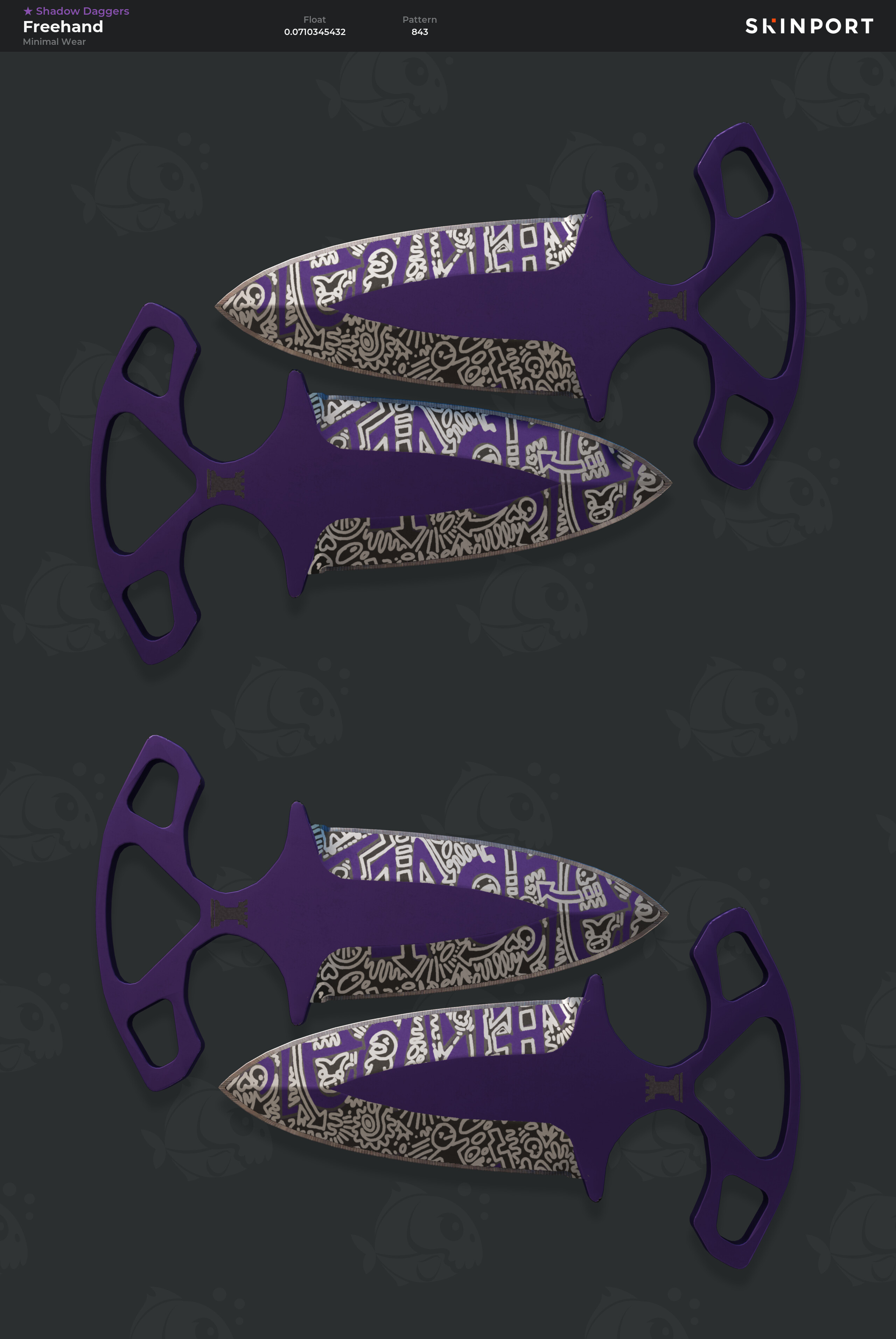 Shadow Daggers | Freehand (Minimal Wear) - Counter-Strike 2 - Skinport
