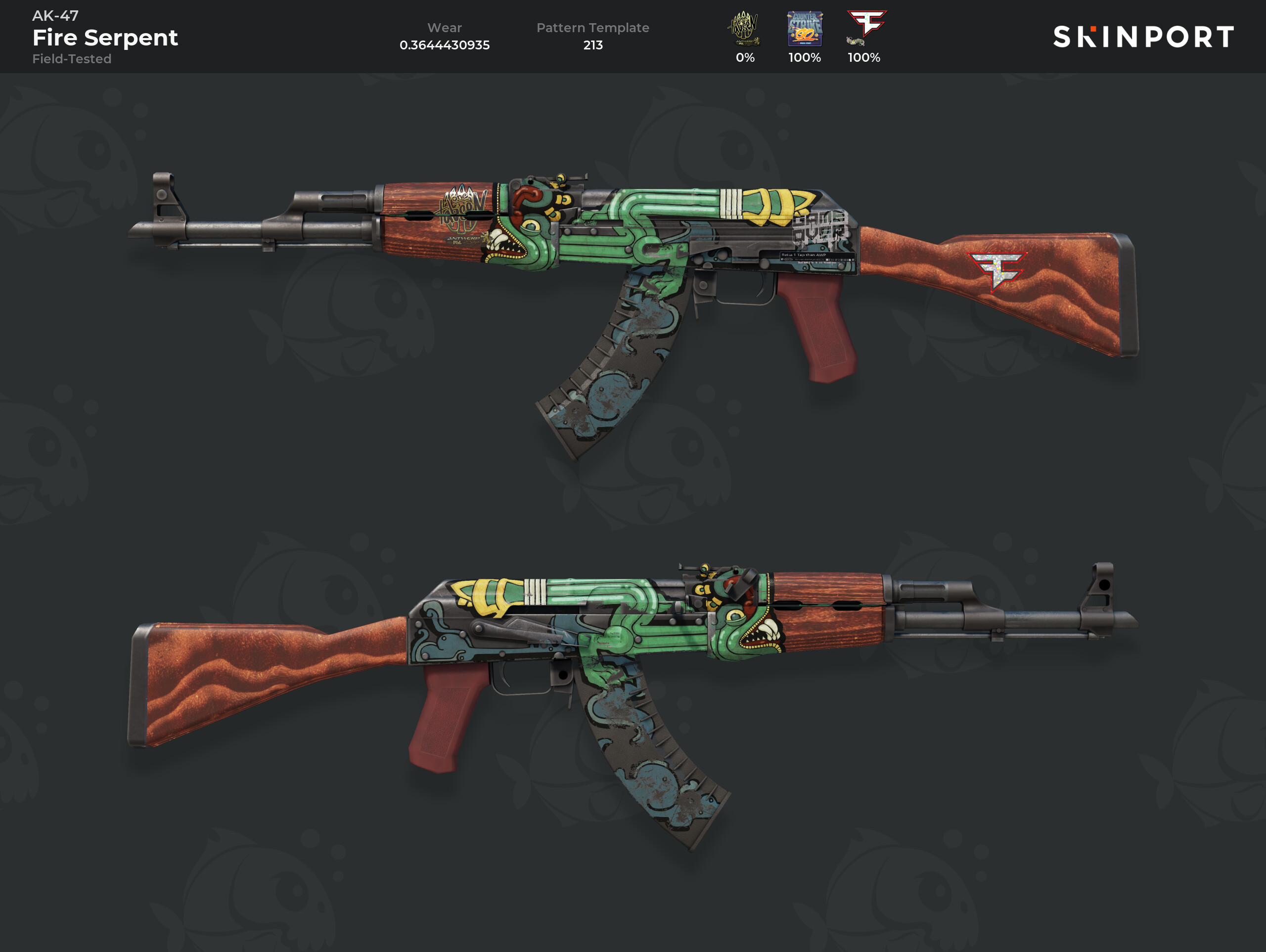 AK-47 | Fire Serpent (Field-Tested) - Counter-Strike 2 - Skinport
