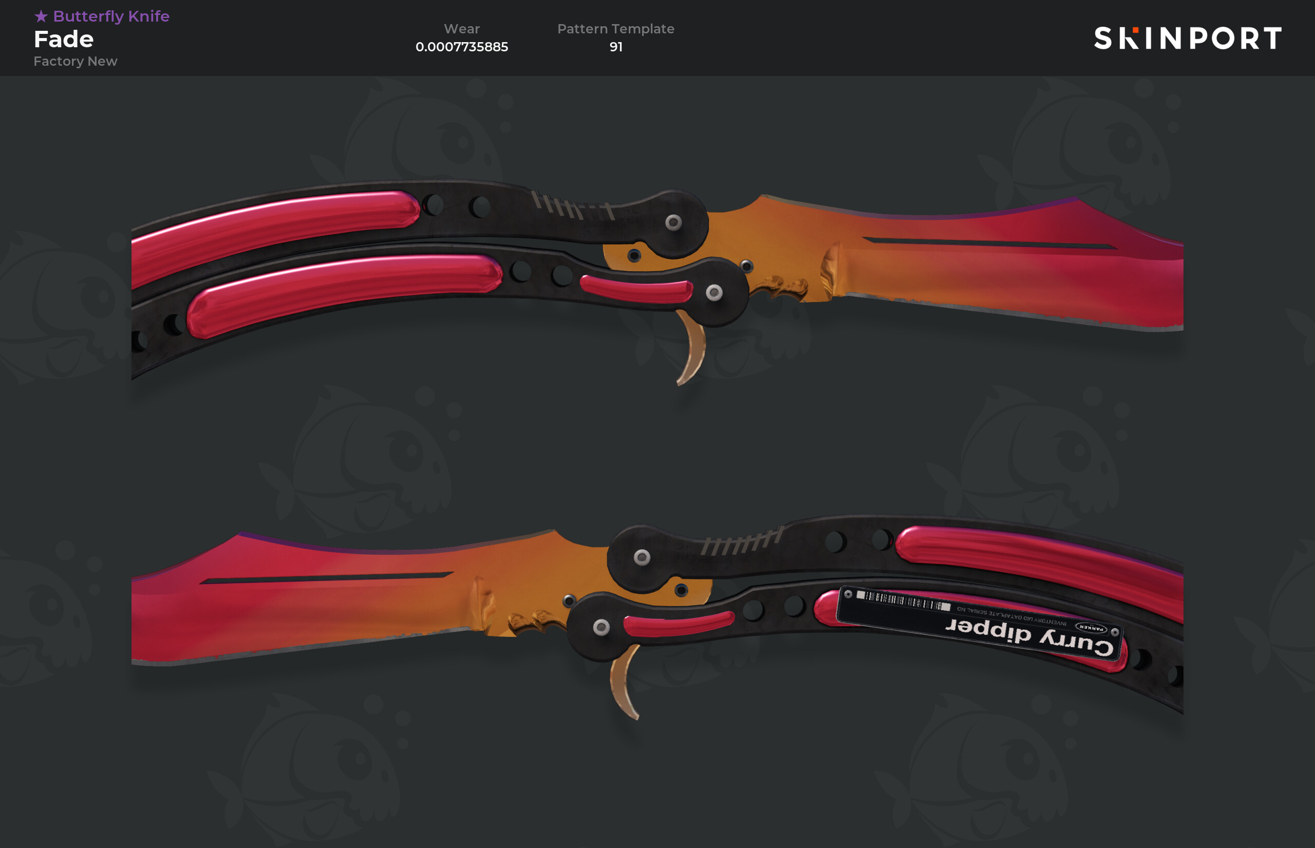 Butterfly Knife | Fade (Factory New) - Counter-Strike 2 - Skinport