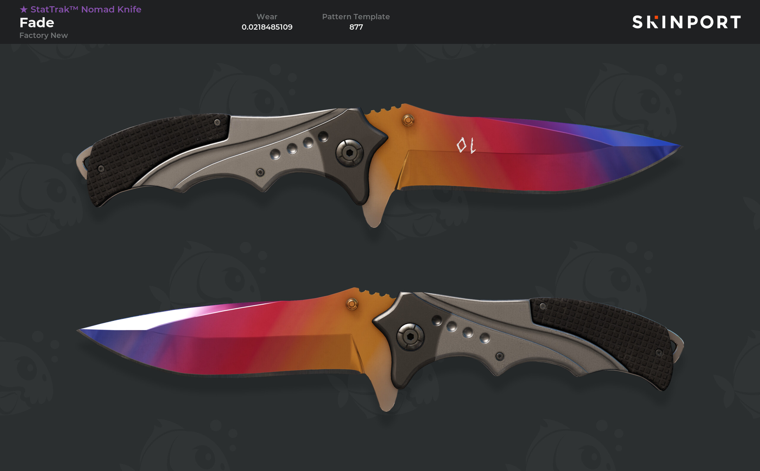 StatTrak™ Nomad Knife | Fade (Factory New) - Counter-Strike 2 - Skinport