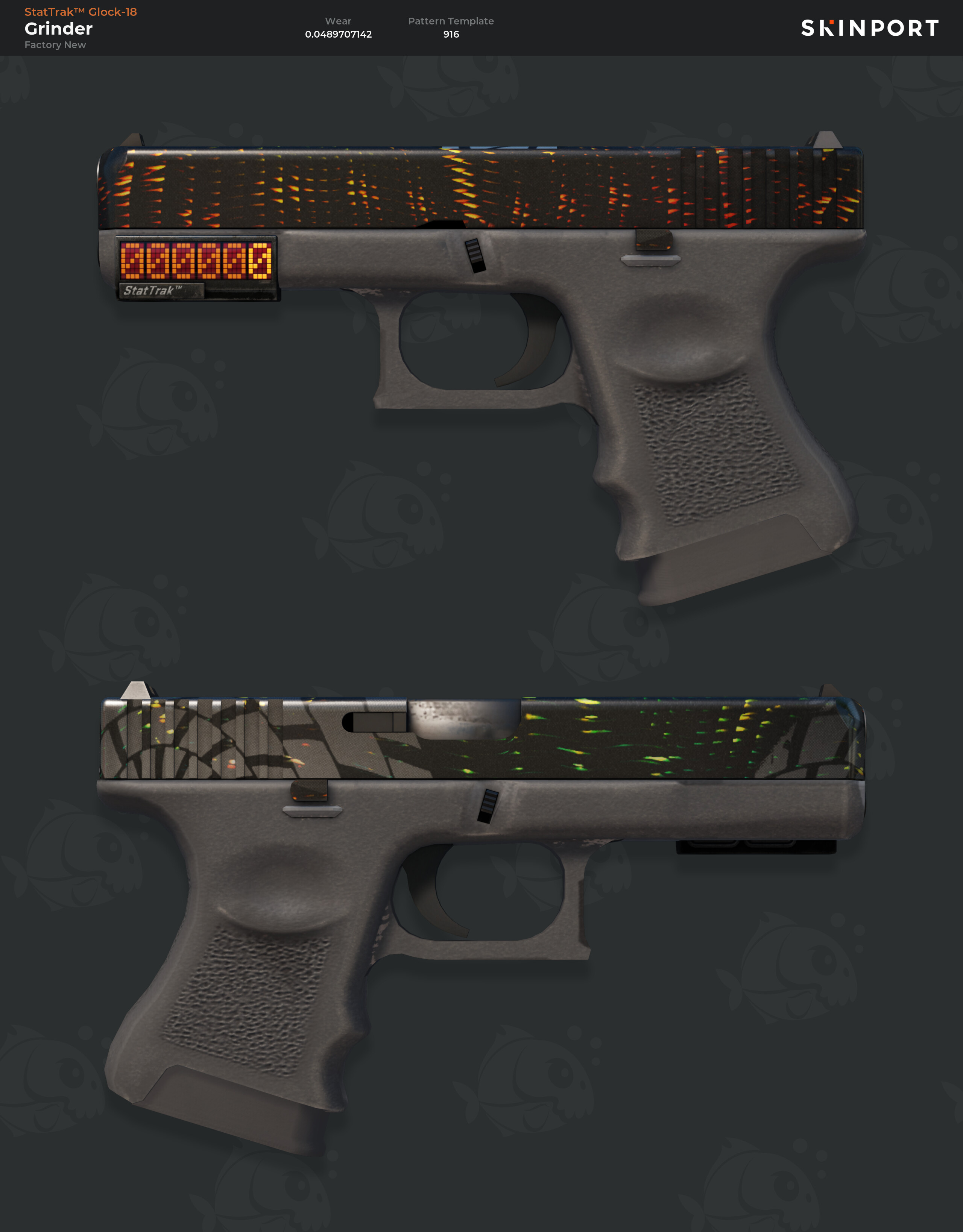 StatTrak™ Glock-18 | Grinder (Factory New) - Counter-Strike 2 - Skinport
