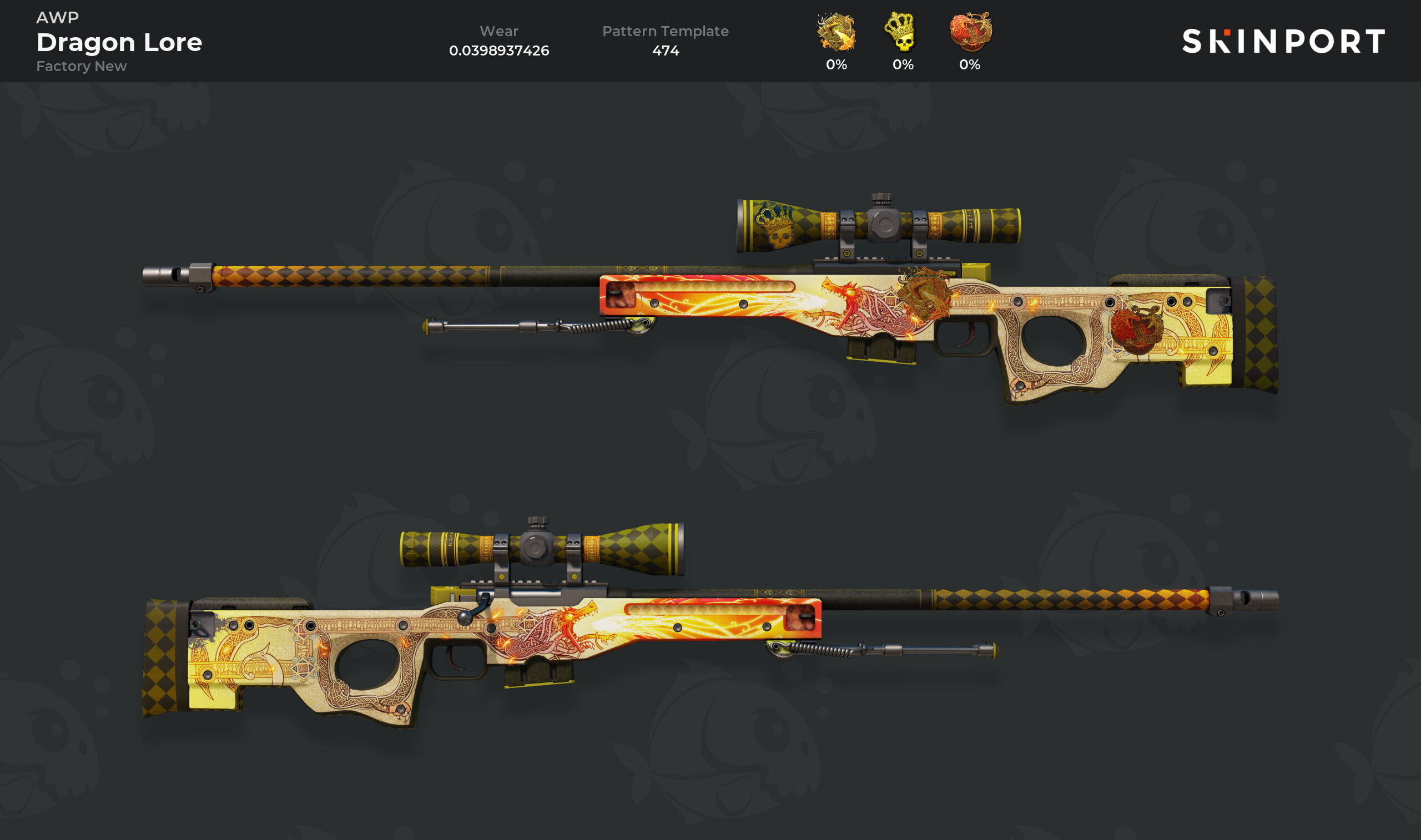 AWP | Dragon Lore (Factory New) - Counter-Strike 2 - Skinport