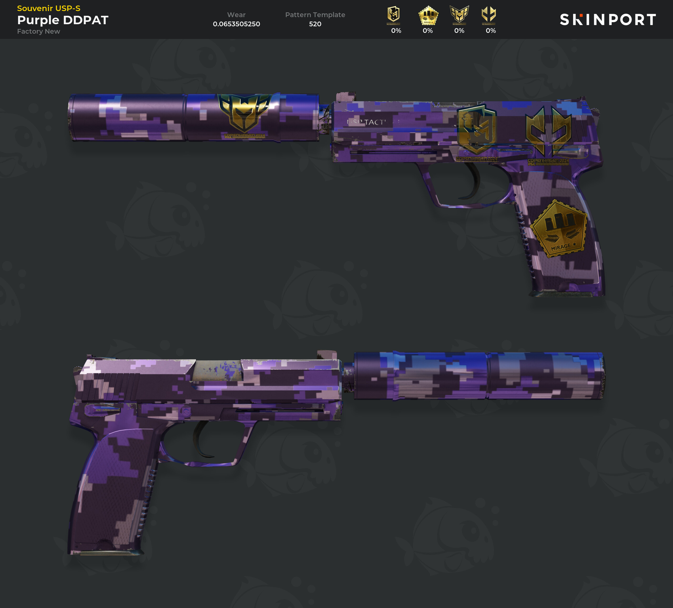 Souvenir USP-S | Purple DDPAT (Factory New) - Counter-Strike 2 - Skinport