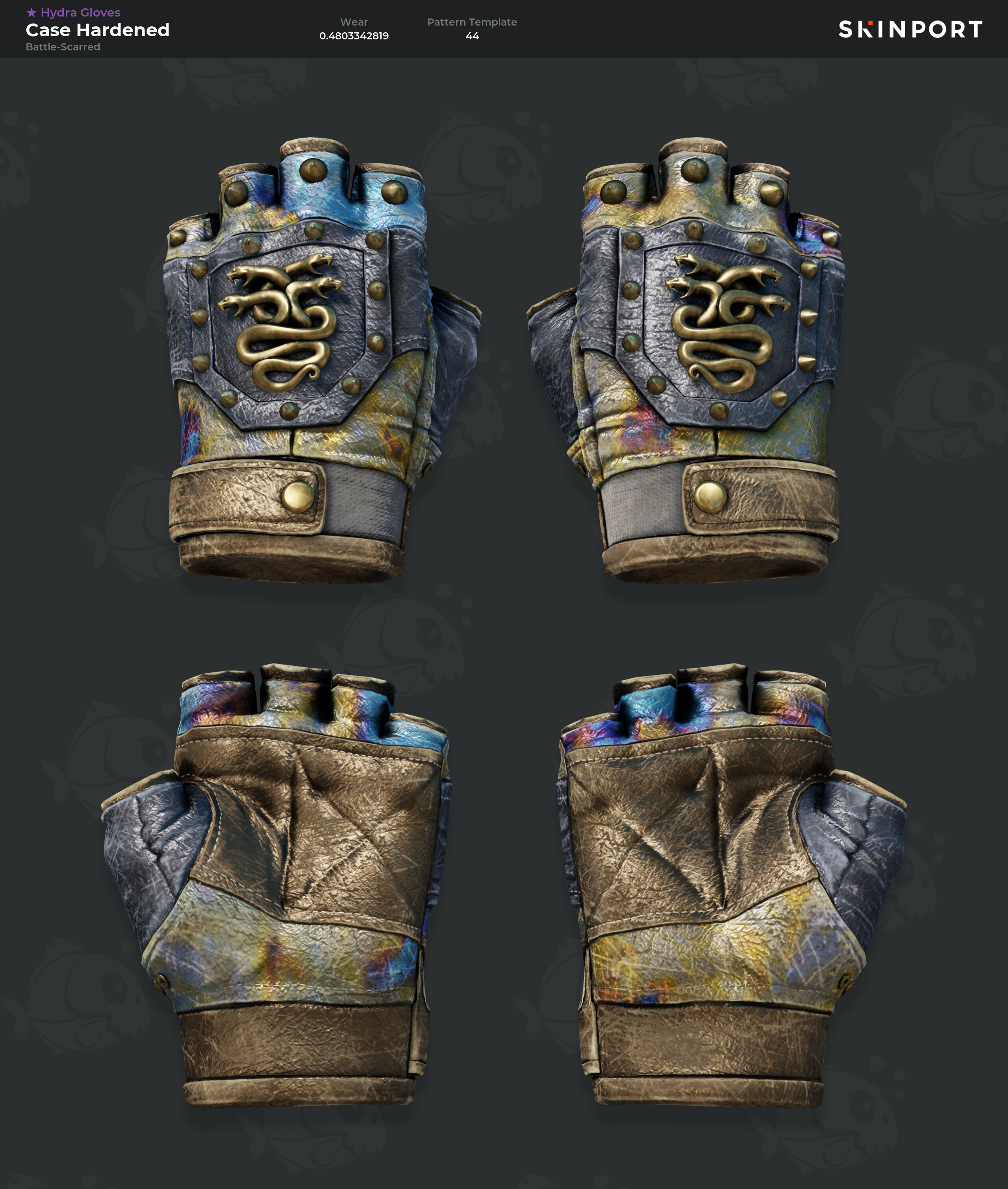 Hydra Gloves | Case Hardened (Battle-Scarred) - Counter-Strike 2 - Skinport
