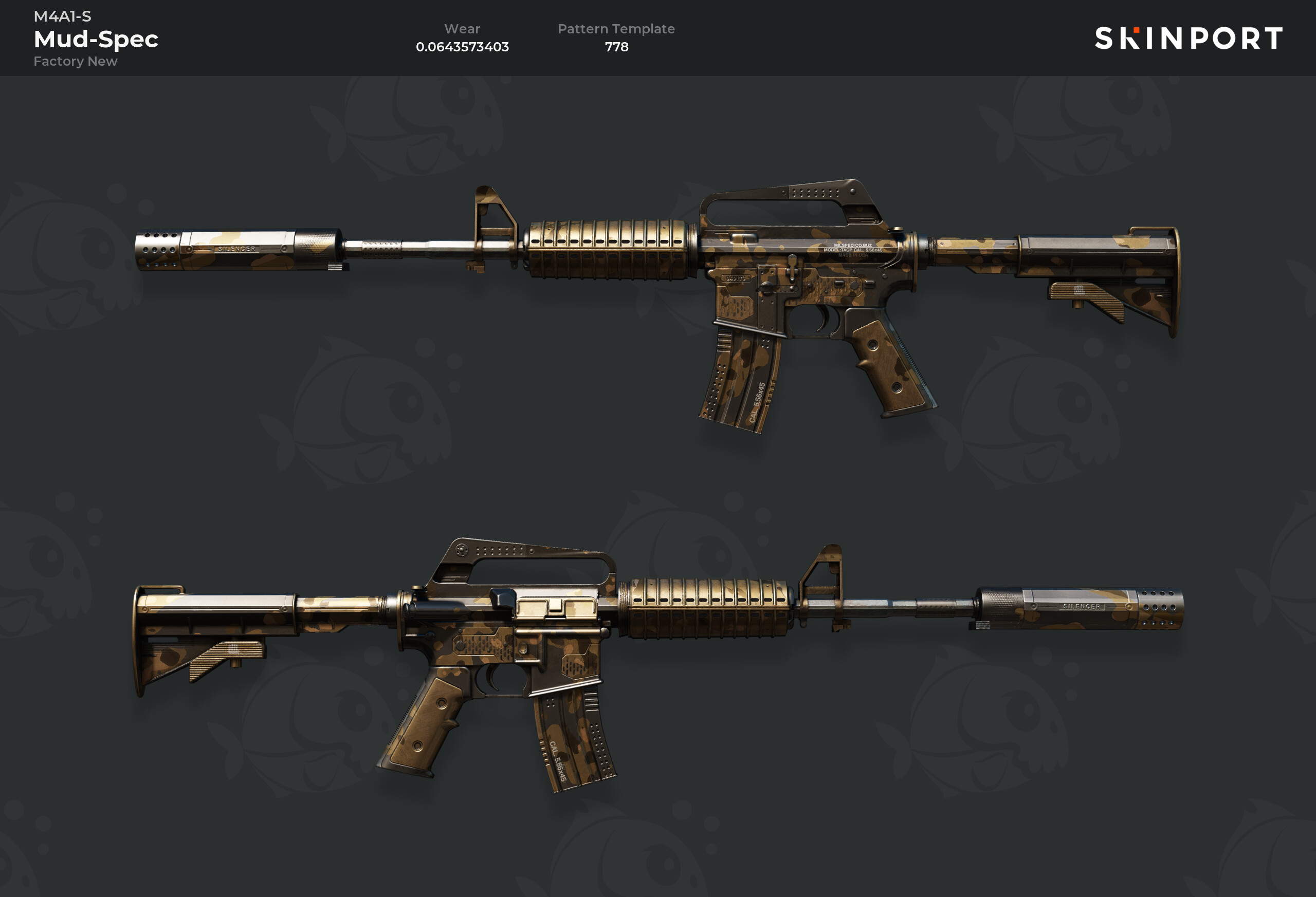 M4A1-S | Mud-Spec (Factory New) - Counter-Strike 2 - Skinport