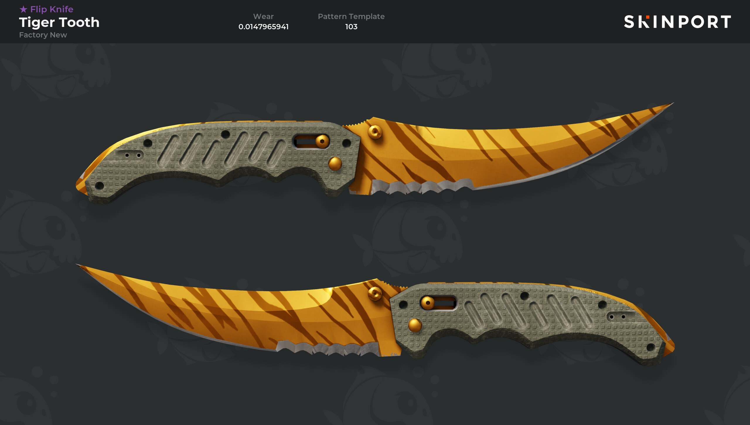 Flip Knife | Tiger Tooth (Factory New) - Counter-Strike 2 - Skinport