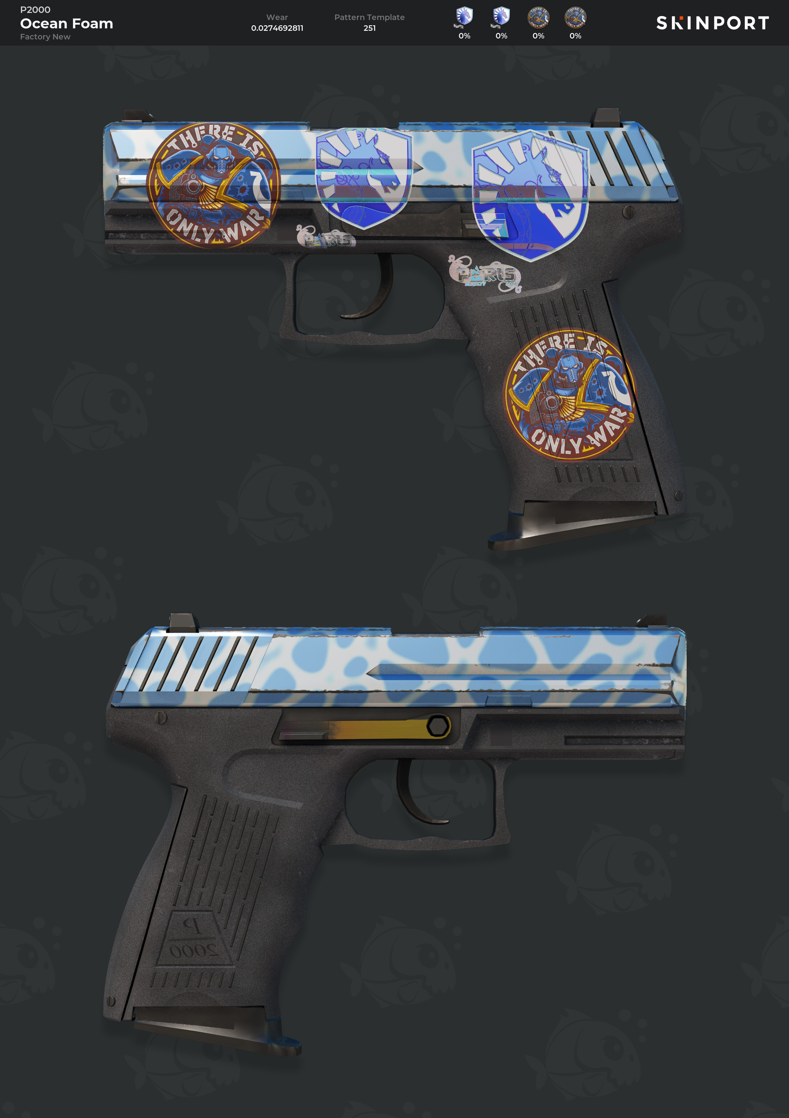 P2000 | Ocean Foam (Factory New) - Counter-Strike 2 - Skinport