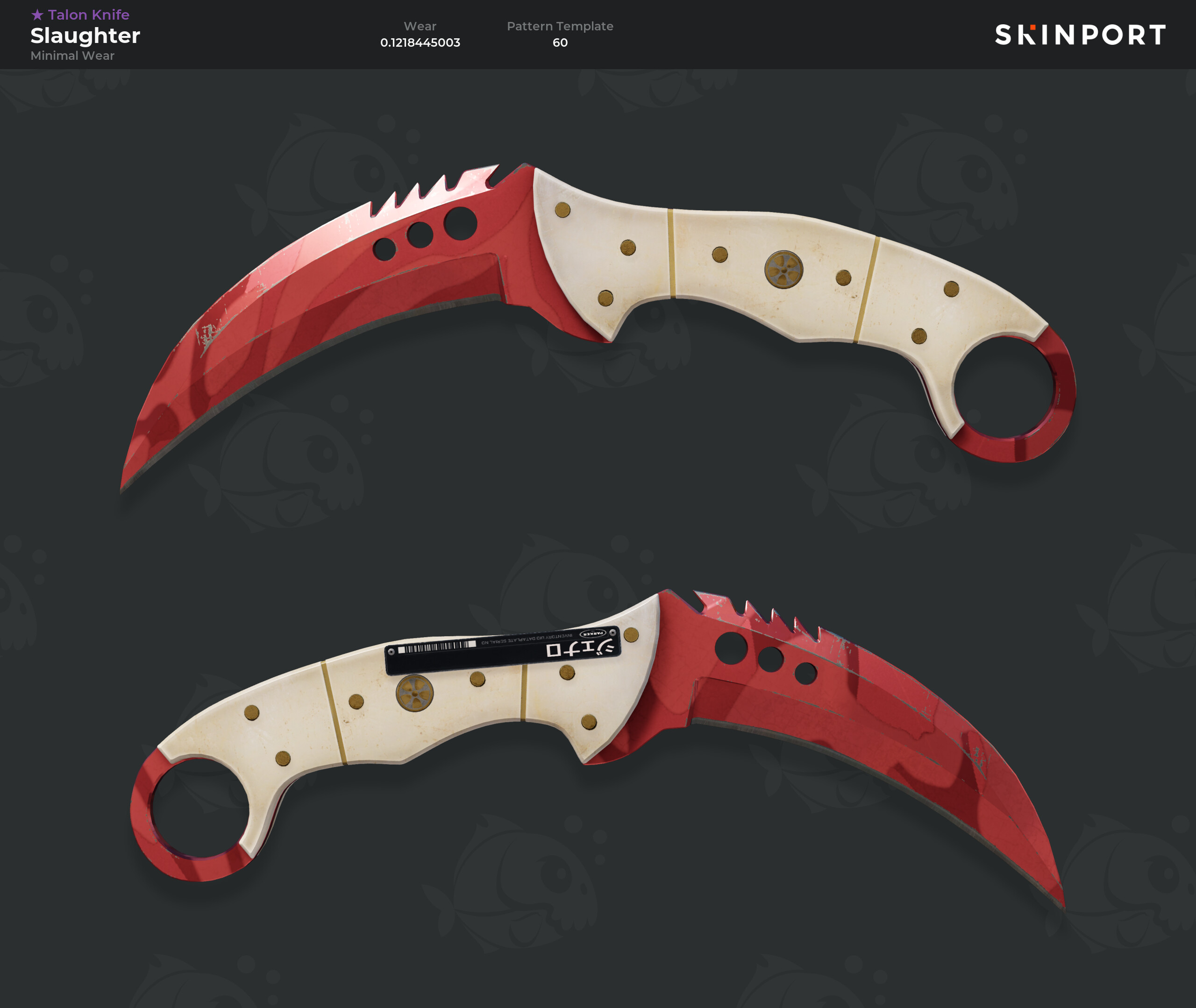 Talon Knife | Slaughter (Minimal Wear) - Counter-Strike 2 - Skinport