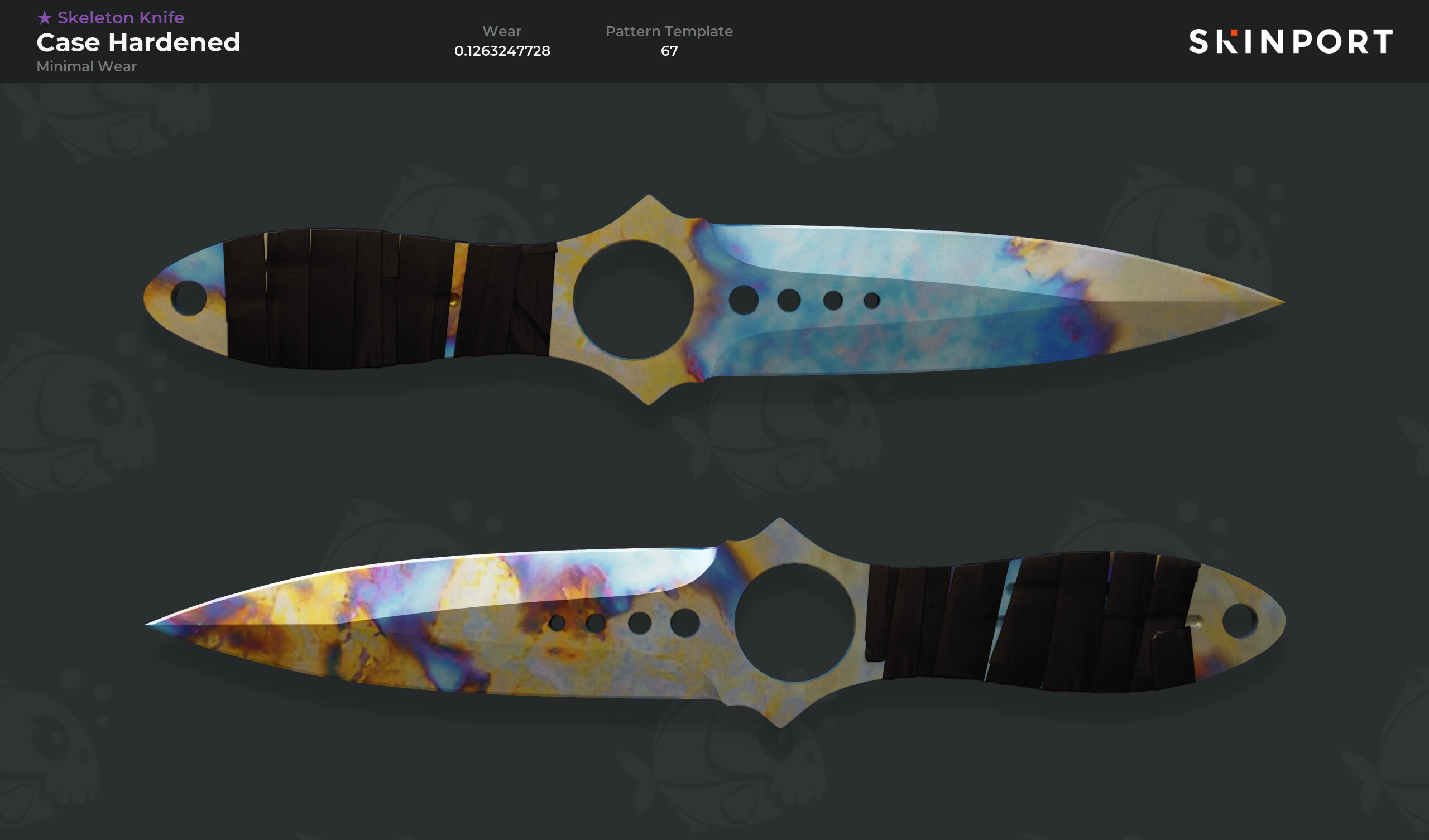 Skeleton Knife | Case Hardened (Minimal Wear) - Counter-Strike 2 - Skinport
