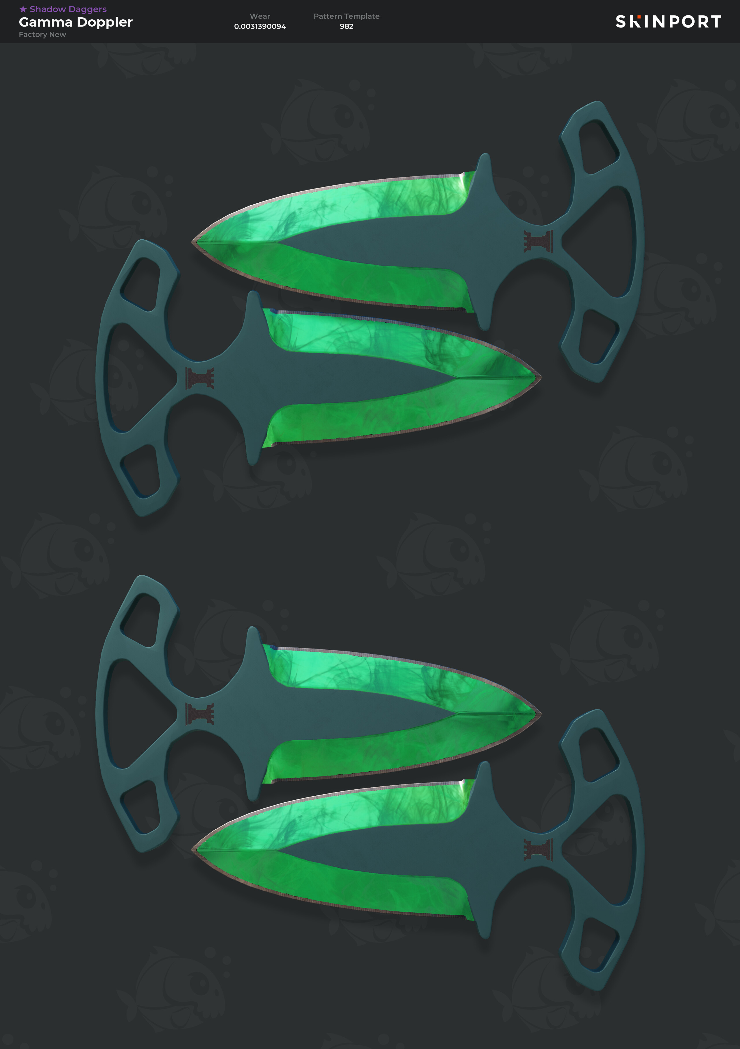 Shadow Daggers | Gamma Doppler (Factory New) - Counter-Strike 2 - Skinport Shadow Daggers | Gamma Doppler (Factory New) - Counter-Strike 2 - Skinport
