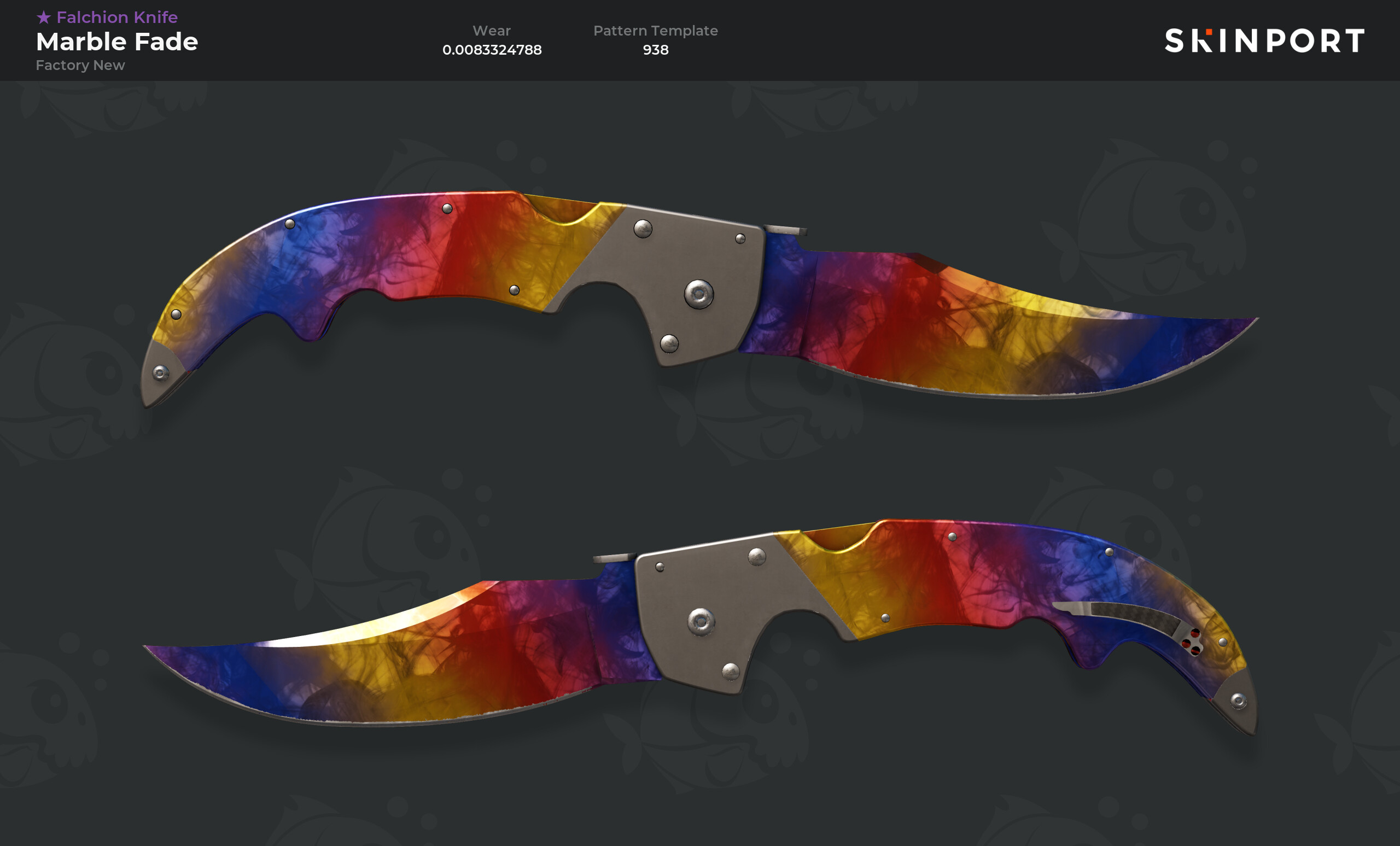 Falchion Knife | Marble Fade (Factory New) - Counter-Strike 2 - Skinport
