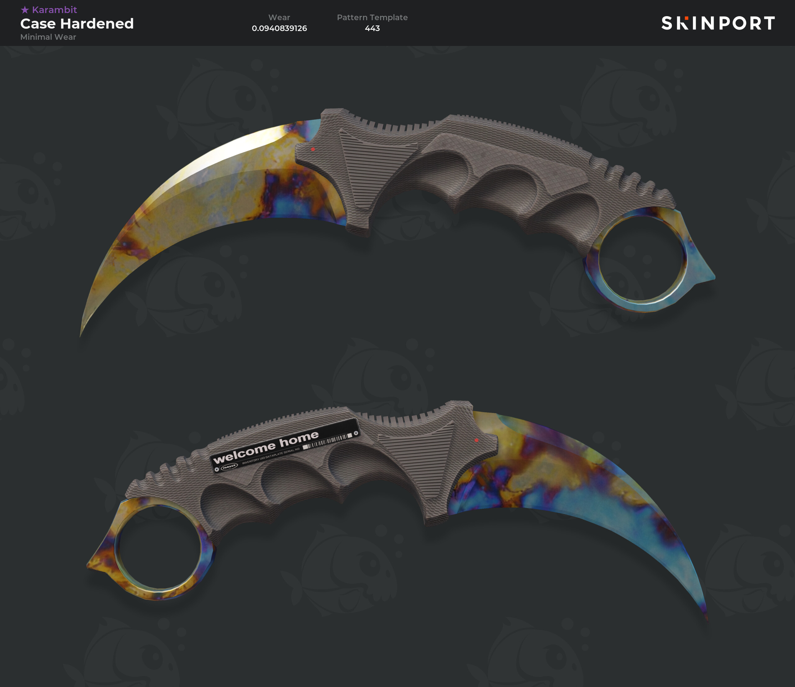 Karambit | Case Hardened (Minimal Wear) - Counter-Strike 2 - Skinport