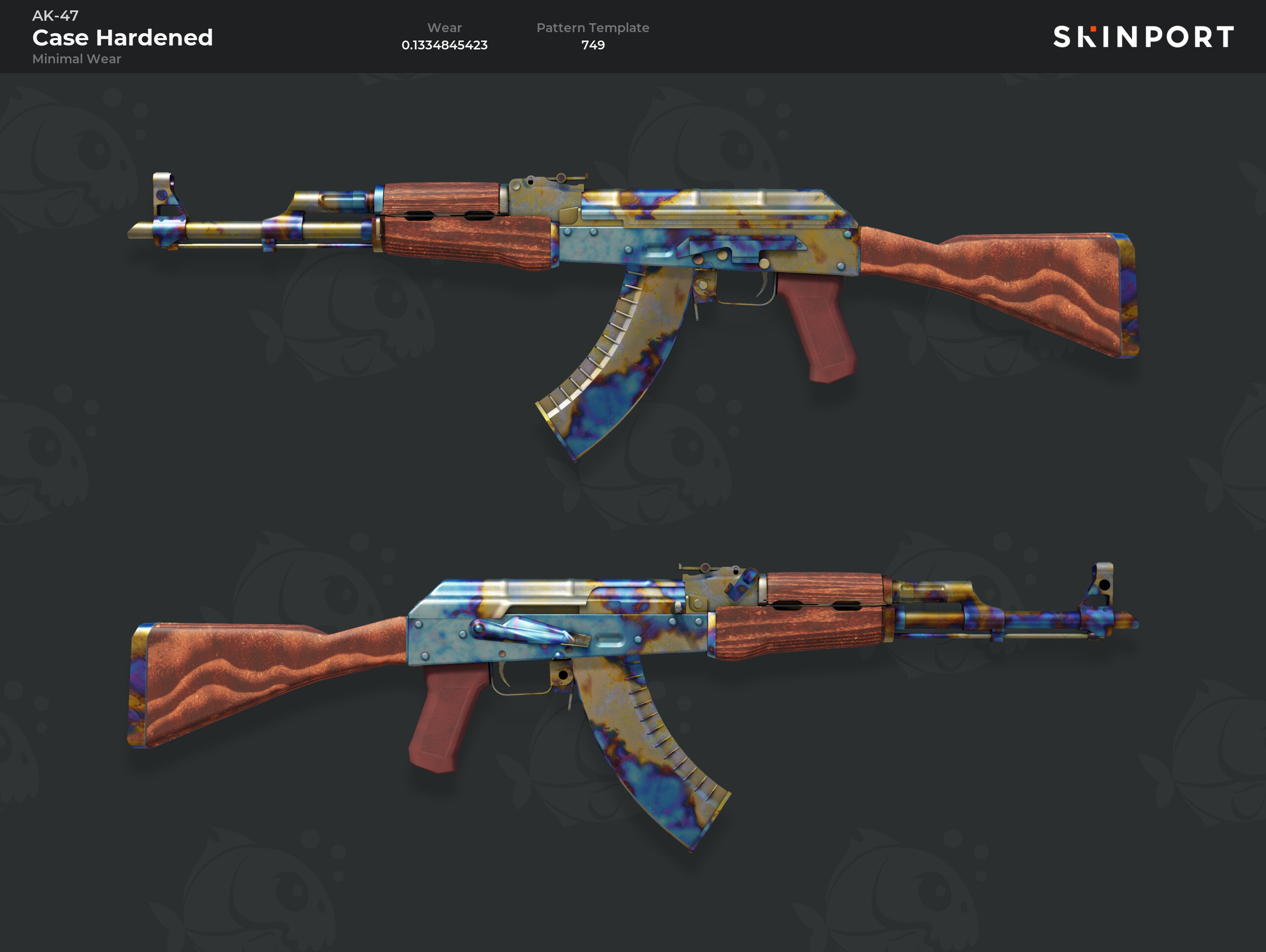 AK-47 | Case Hardened (Minimal Wear) - Counter-Strike 2 - Skinport