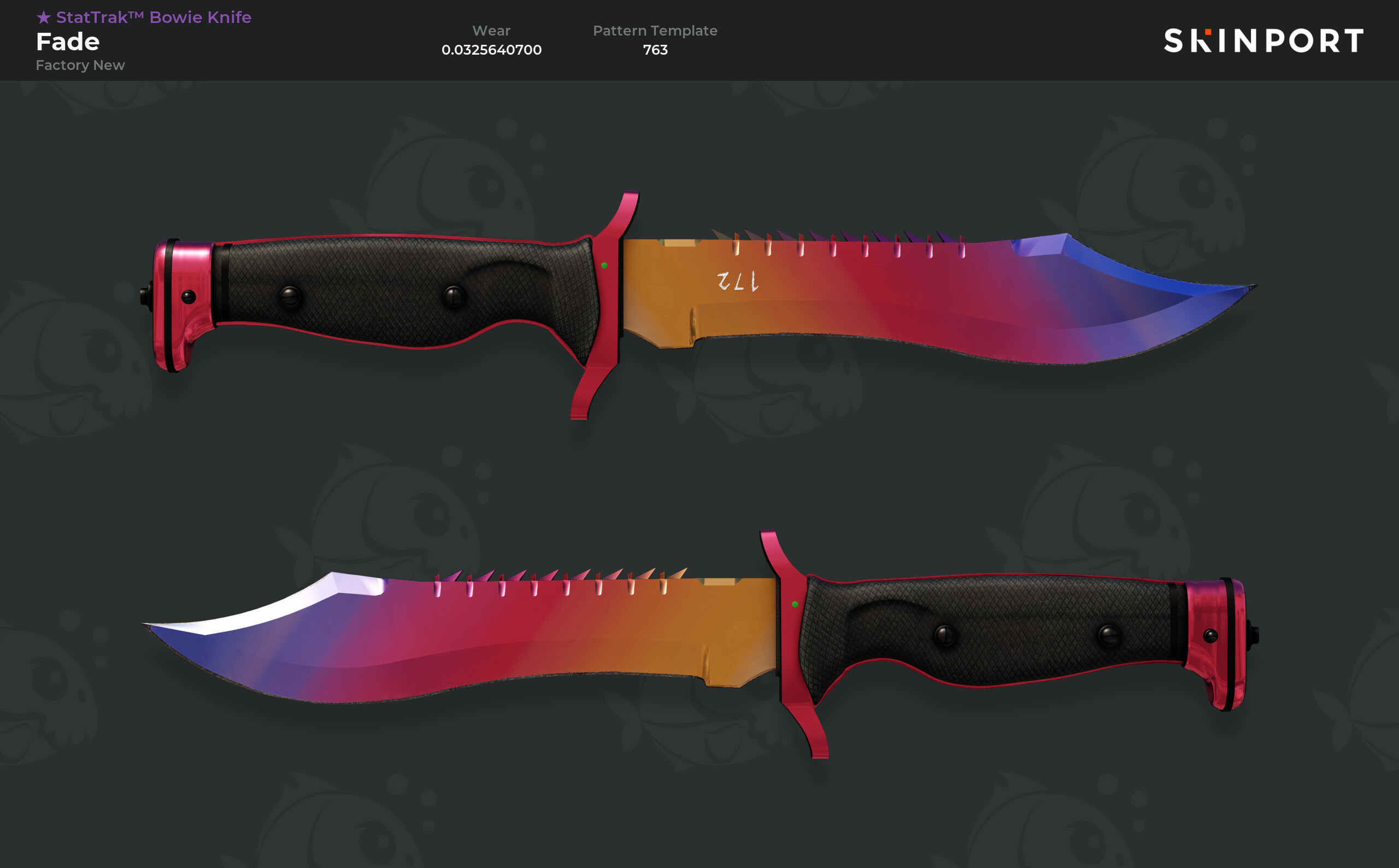 StatTrak™ Bowie Knife | Fade (Factory New) - Counter-Strike 2 - Skinport