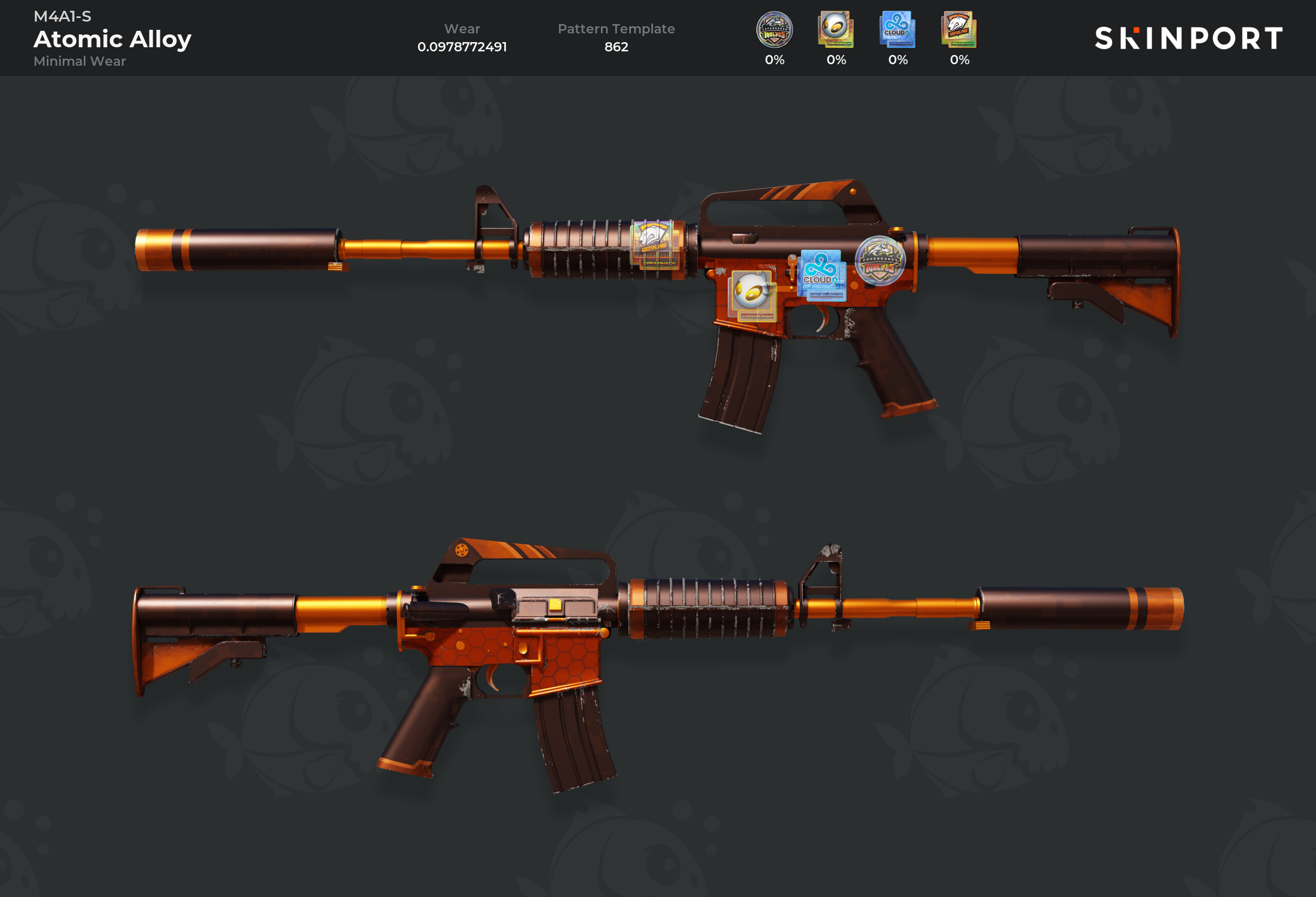 M4A1-S | Atomic Alloy (Minimalt slitage) - Counter-Strike 2 - Skinport