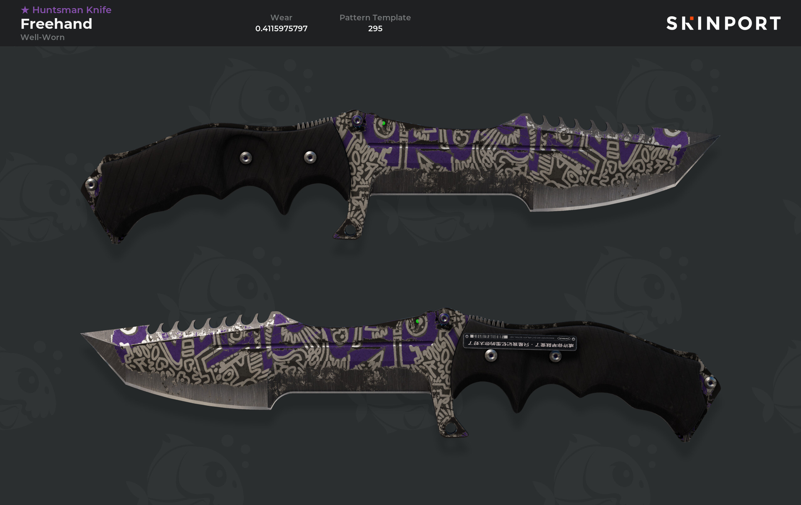 Huntsman Knife | Freehand (Well-Worn) - Counter-Strike 2 - Skinport