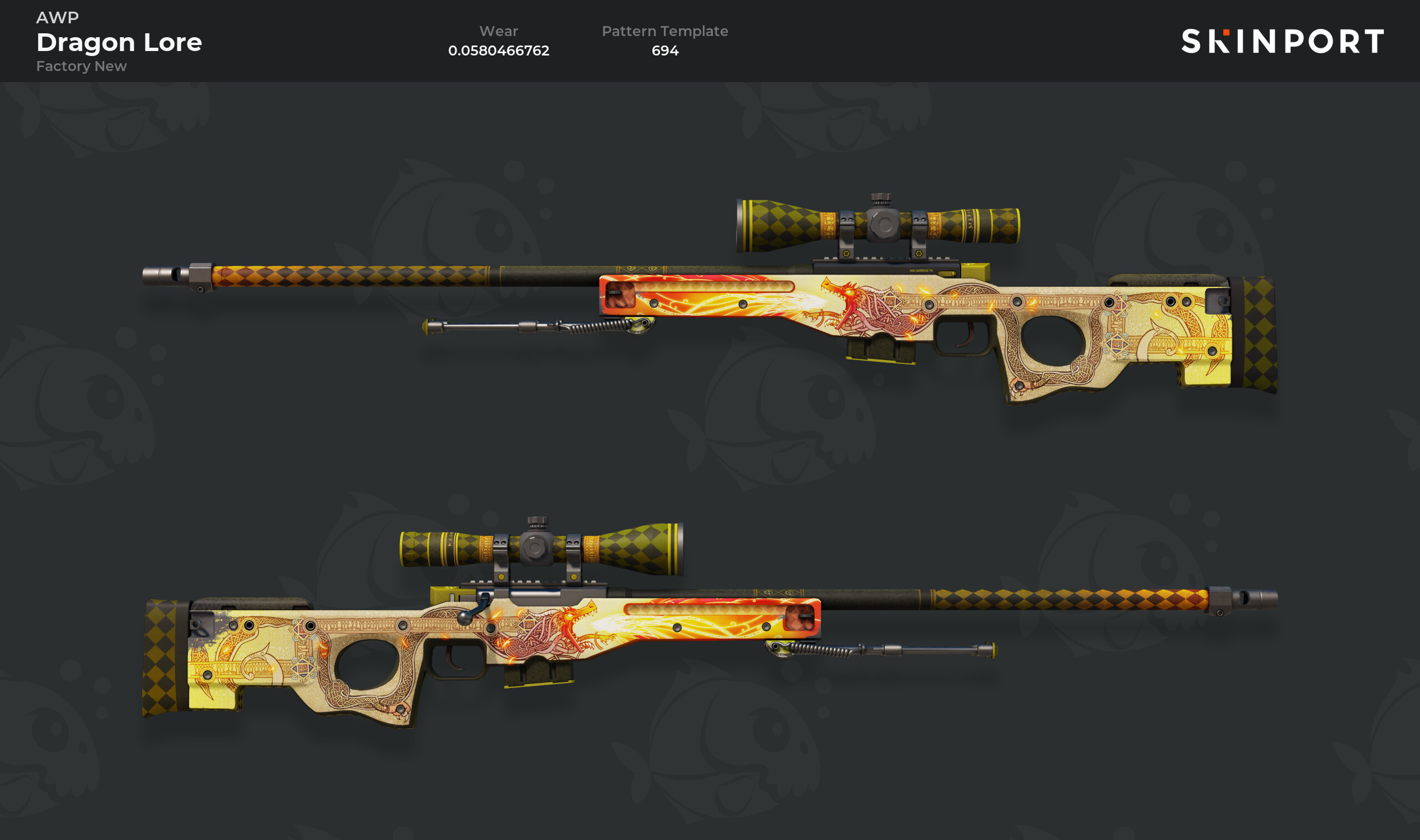 AWP | Dragon Lore (Factory New) - Counter-Strike 2 - Skinport