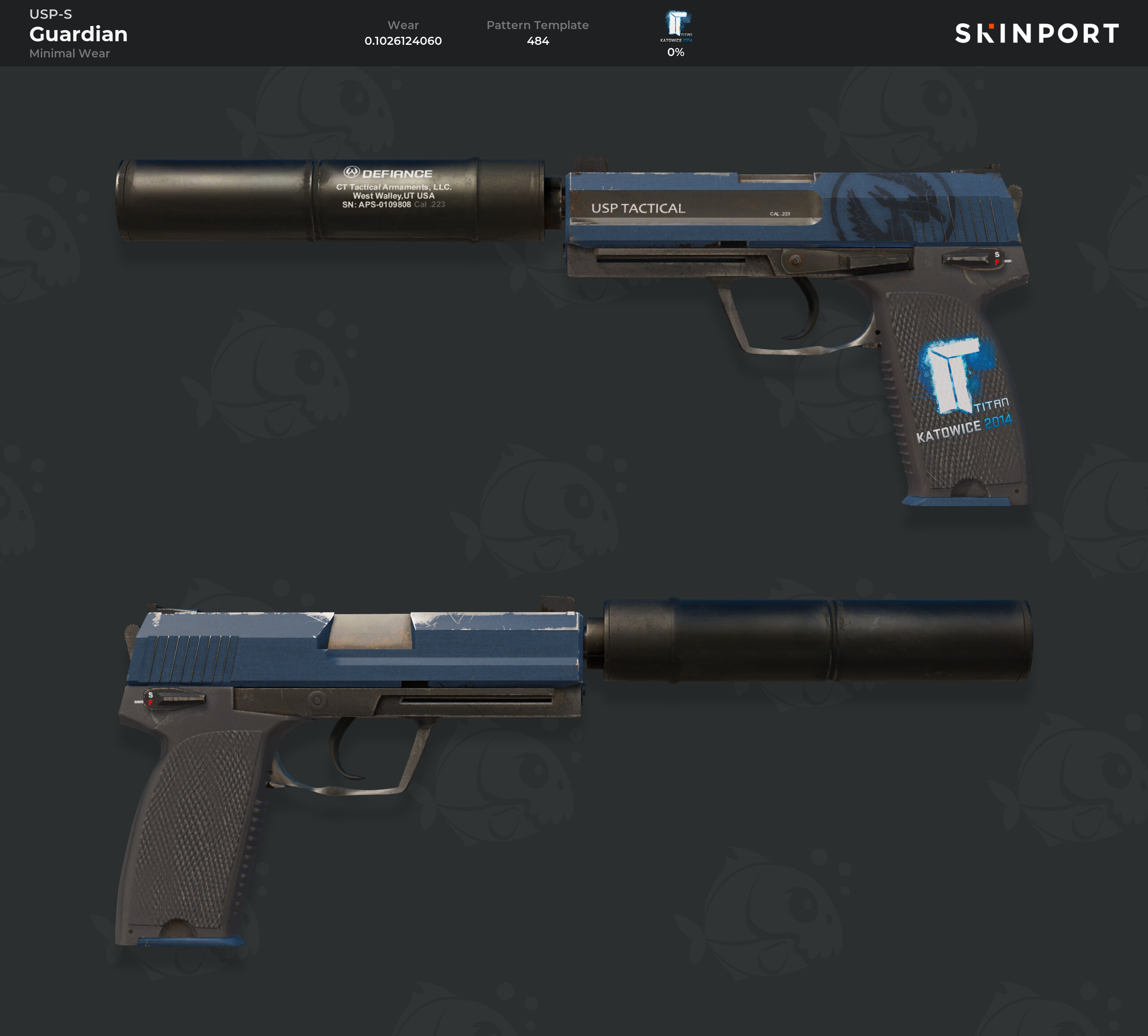 USP-S | Guardian (Minimal Wear) - Counter-Strike 2 - Skinport