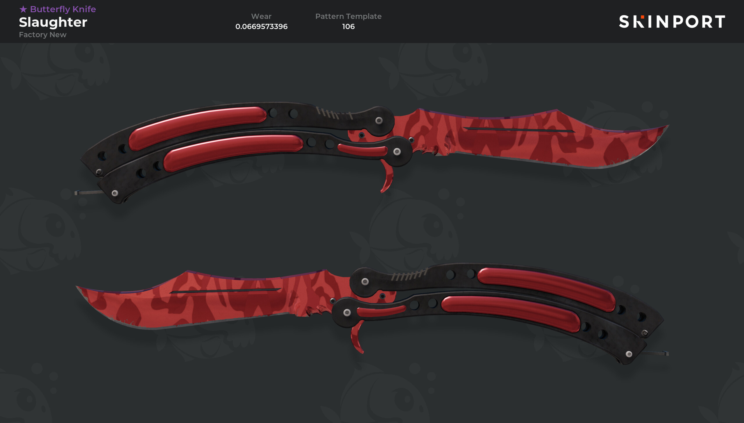 Butterfly Knife | Slaughter (Factory New) - Counter-Strike 2 - Skinport