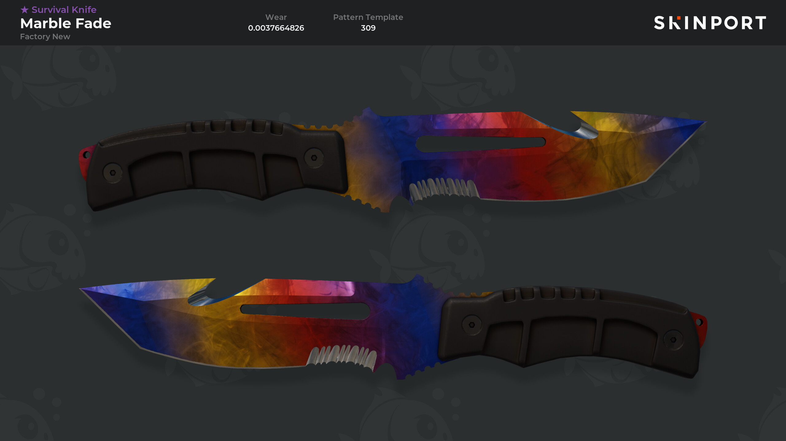 Survival Knife | Marble Fade (Factory New) - Counter-Strike 2 - Skinport