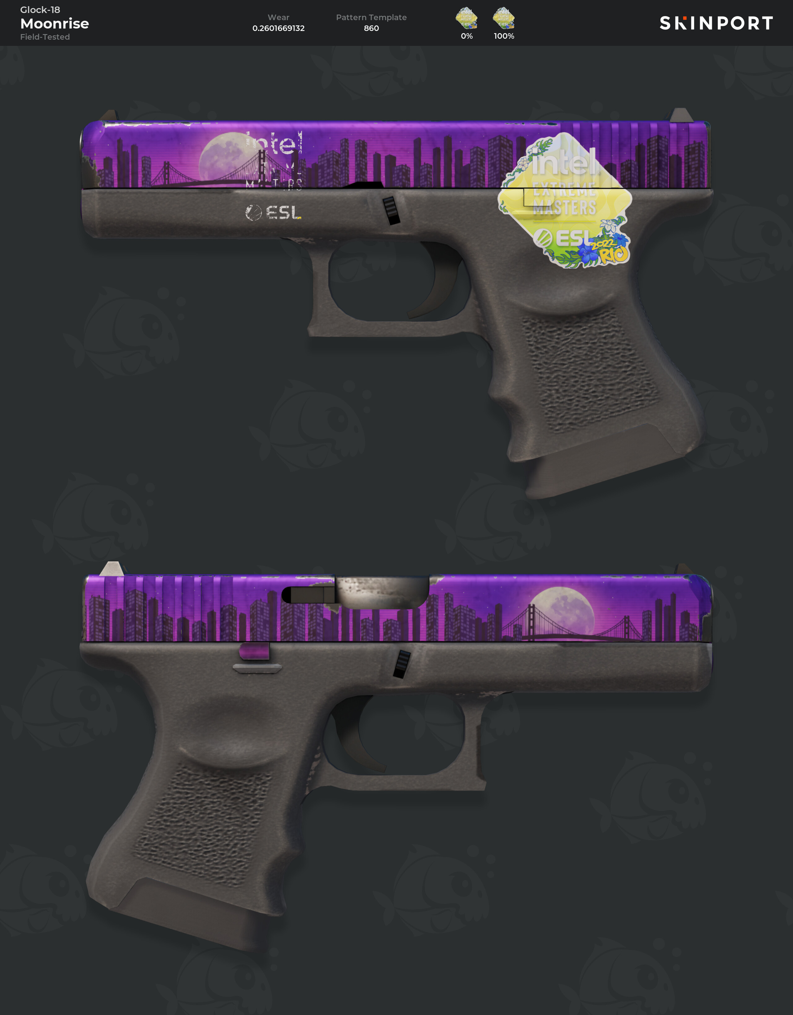Glock-18 | Moonrise (Field-Tested) - Counter-Strike 2 - Skinport