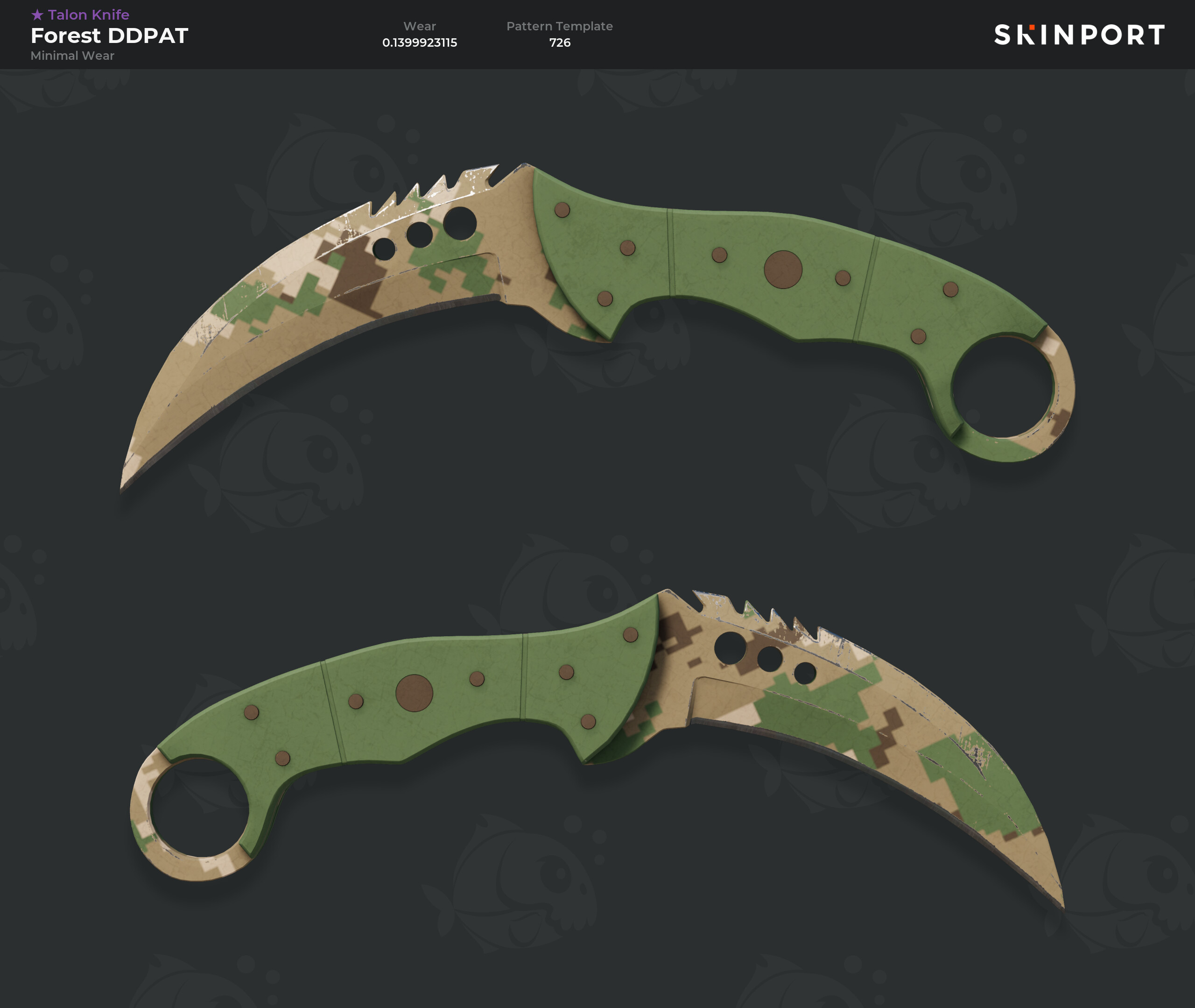 Talon Knife | Forest DDPAT (Minimal Wear) - Counter-Strike 2 - Skinport