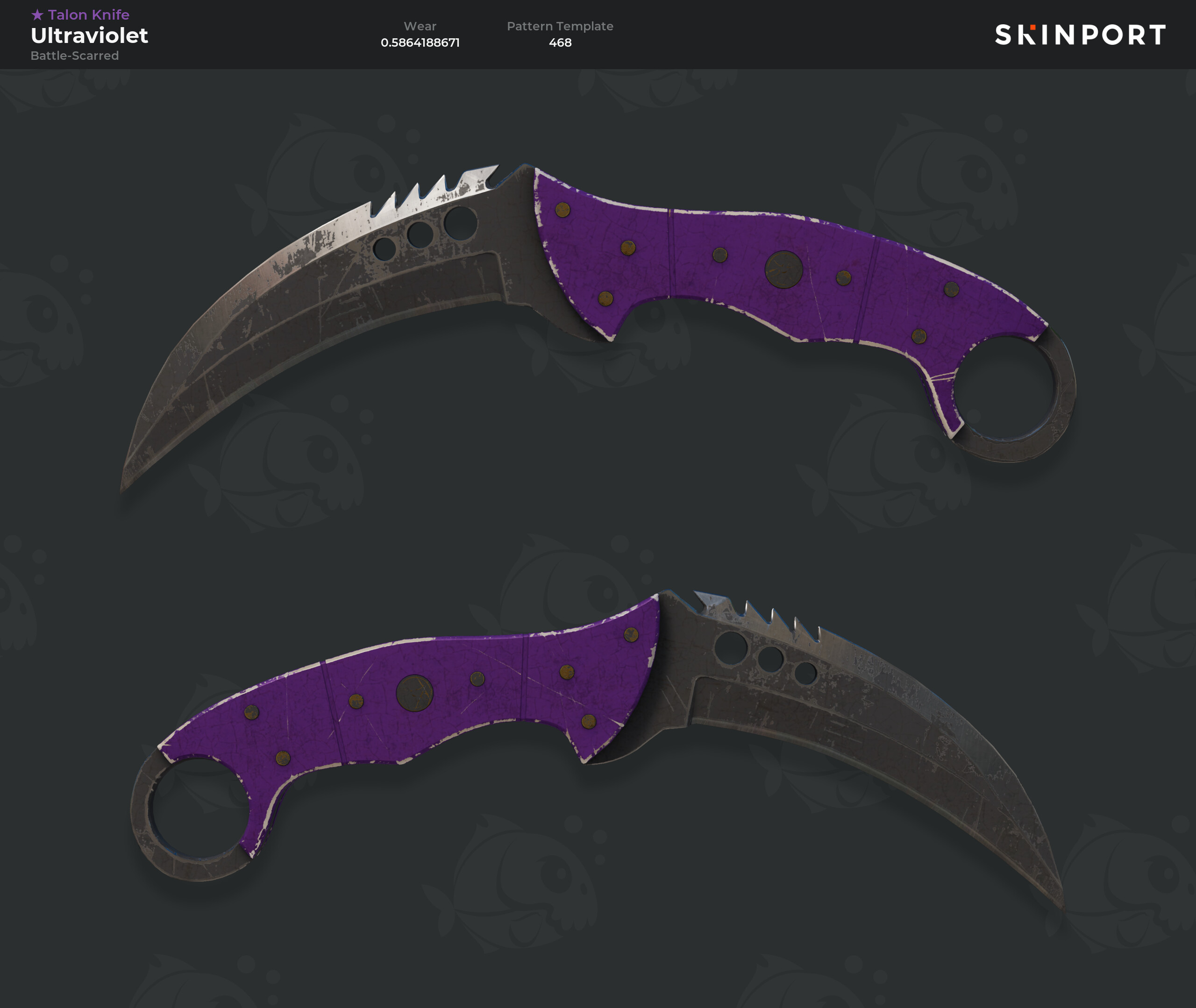 Talon Knife | Ultraviolet (Battle-Scarred) - Counter-Strike 2 - Skinport