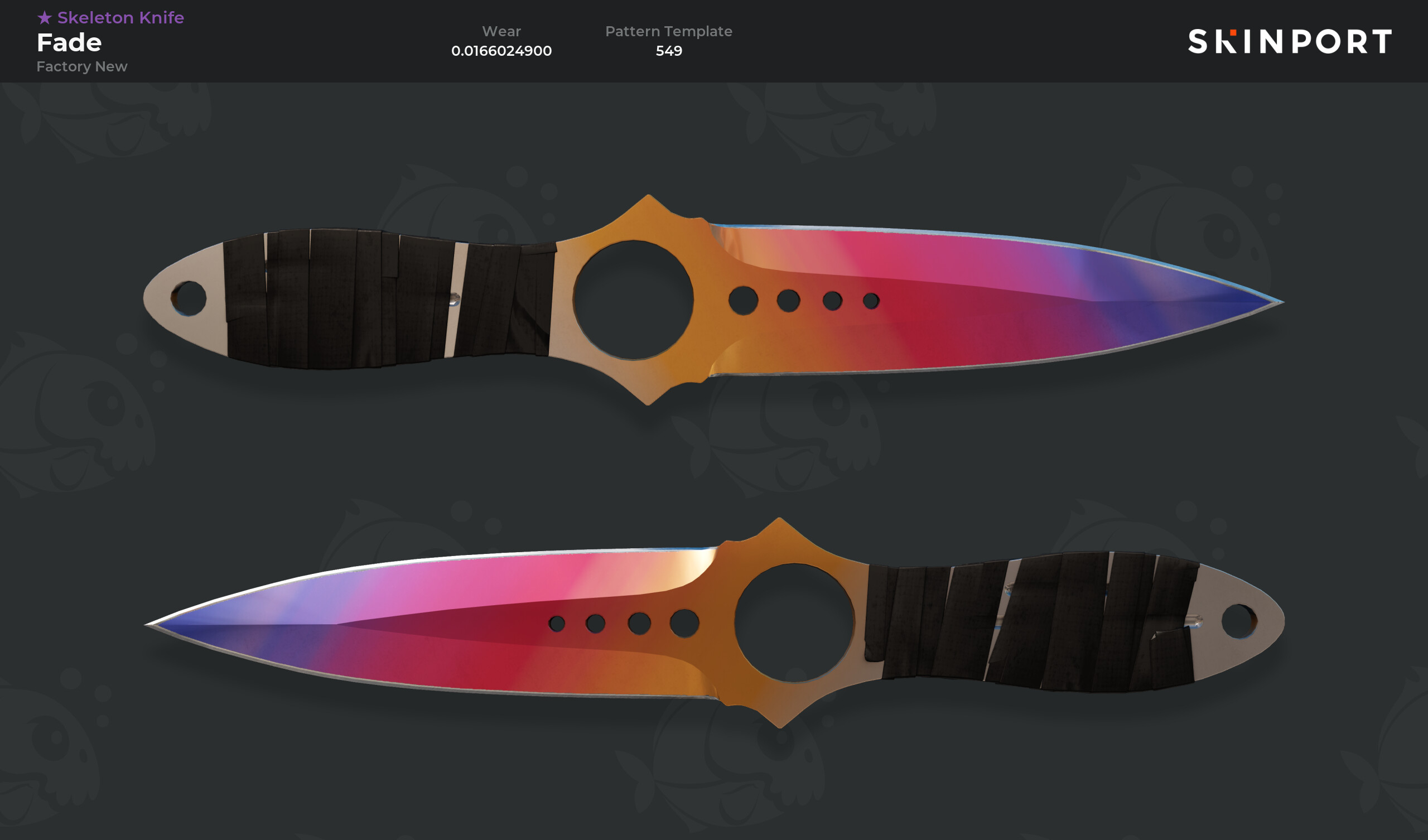 Skeleton Knife | Fade (Factory New) - Counter-Strike 2 - Skinport