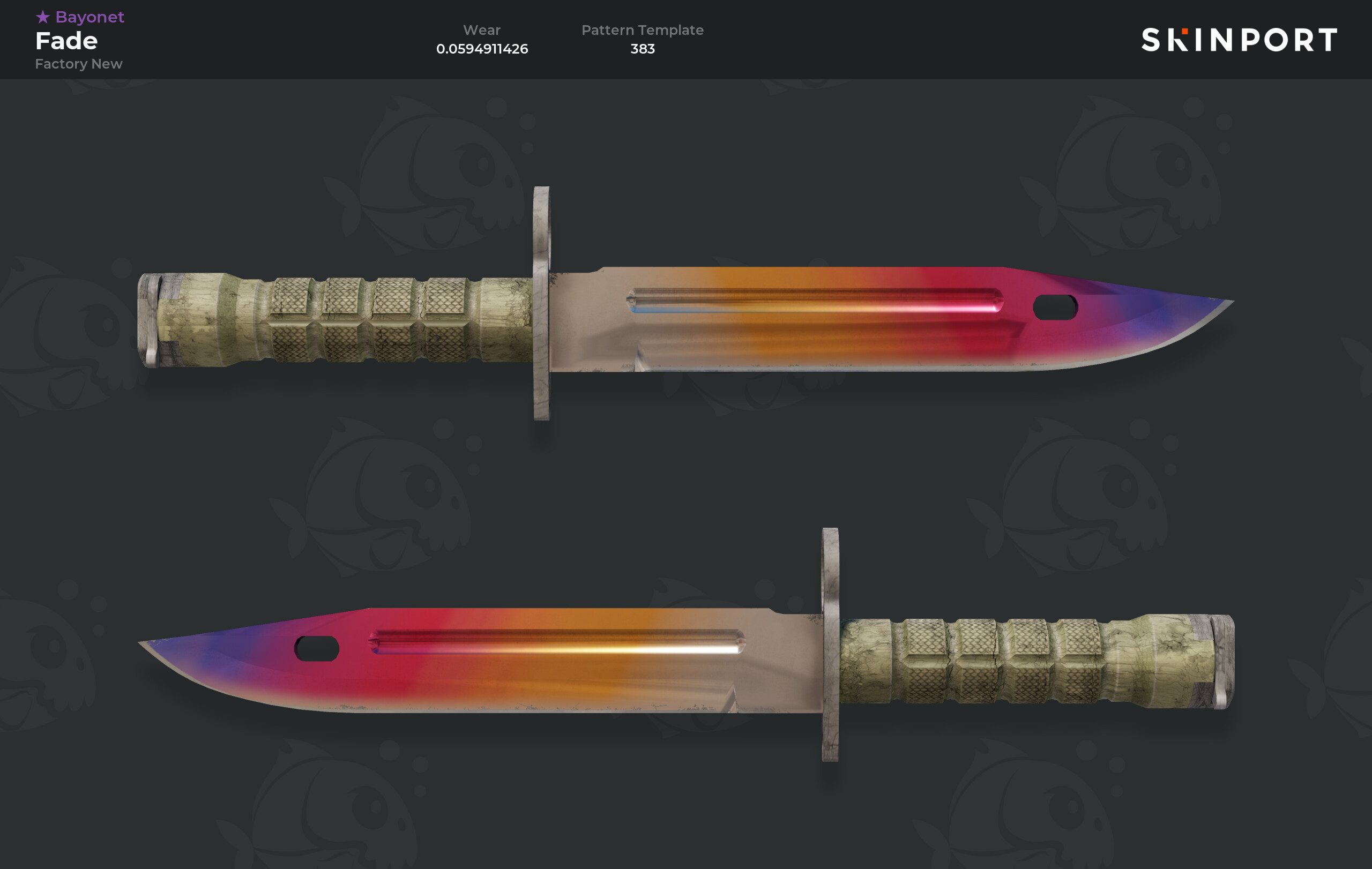 Bayonet | Fade (Factory New) - Counter-Strike 2 - Skinport