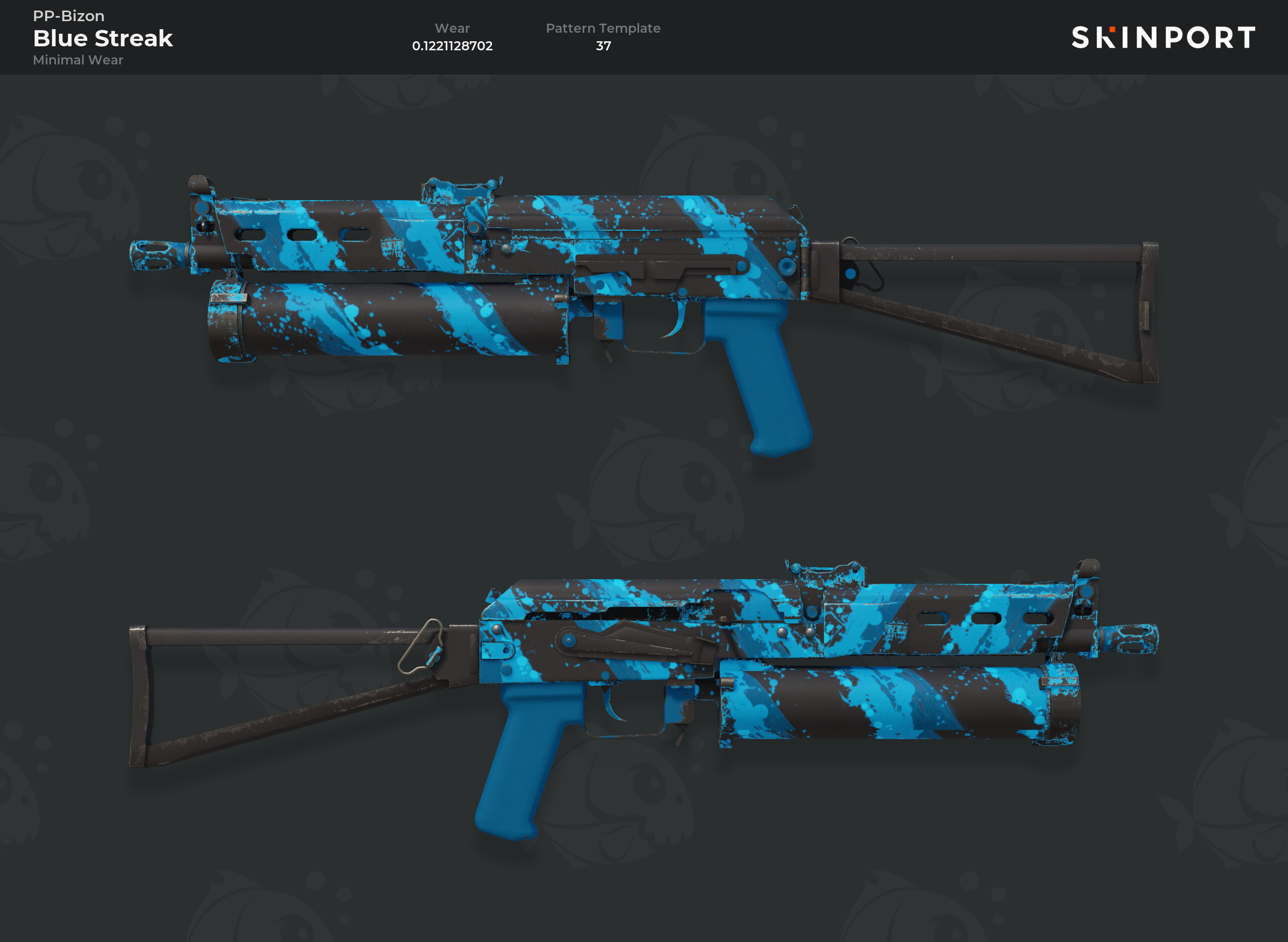PP-Bizon | Blue Streak (Minimal Wear) - Counter-Strike 2 - Skinport
