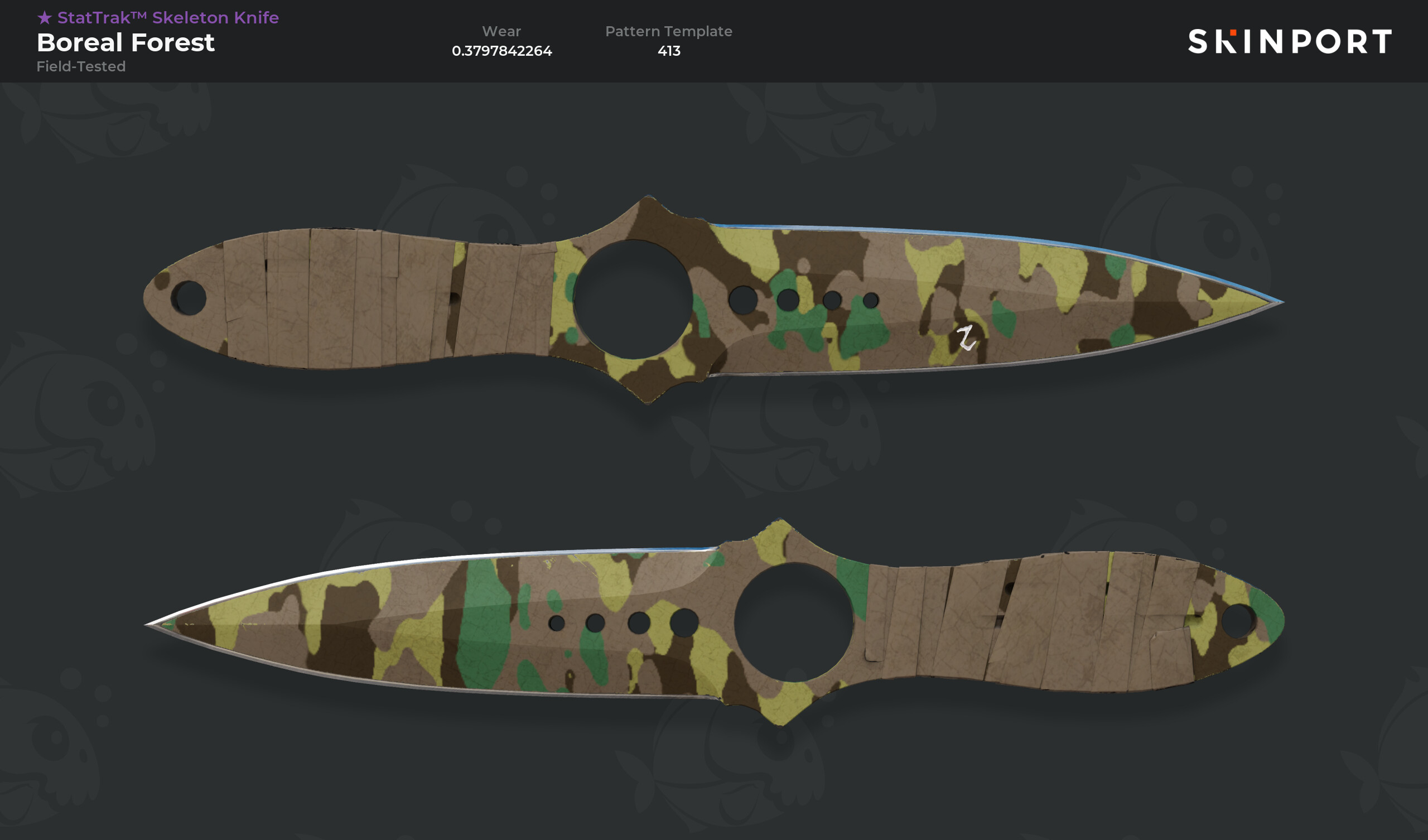 StatTrak™ Skeleton Knife | Boreal Forest (Field-Tested) - Counter ...
