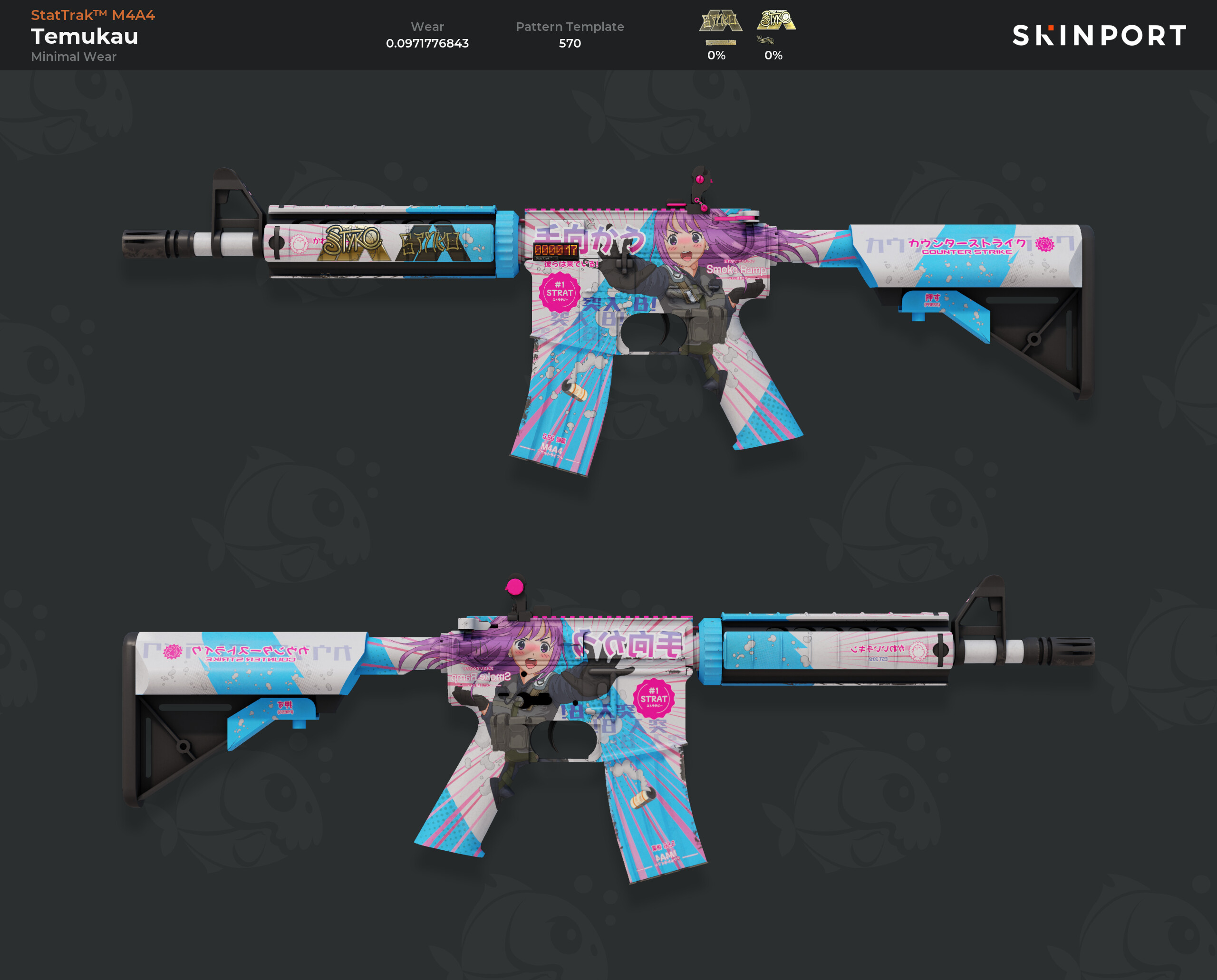 StatTrak™ M4A4 | Temukau (Minimal Wear) - Counter-Strike 2 - Skinport