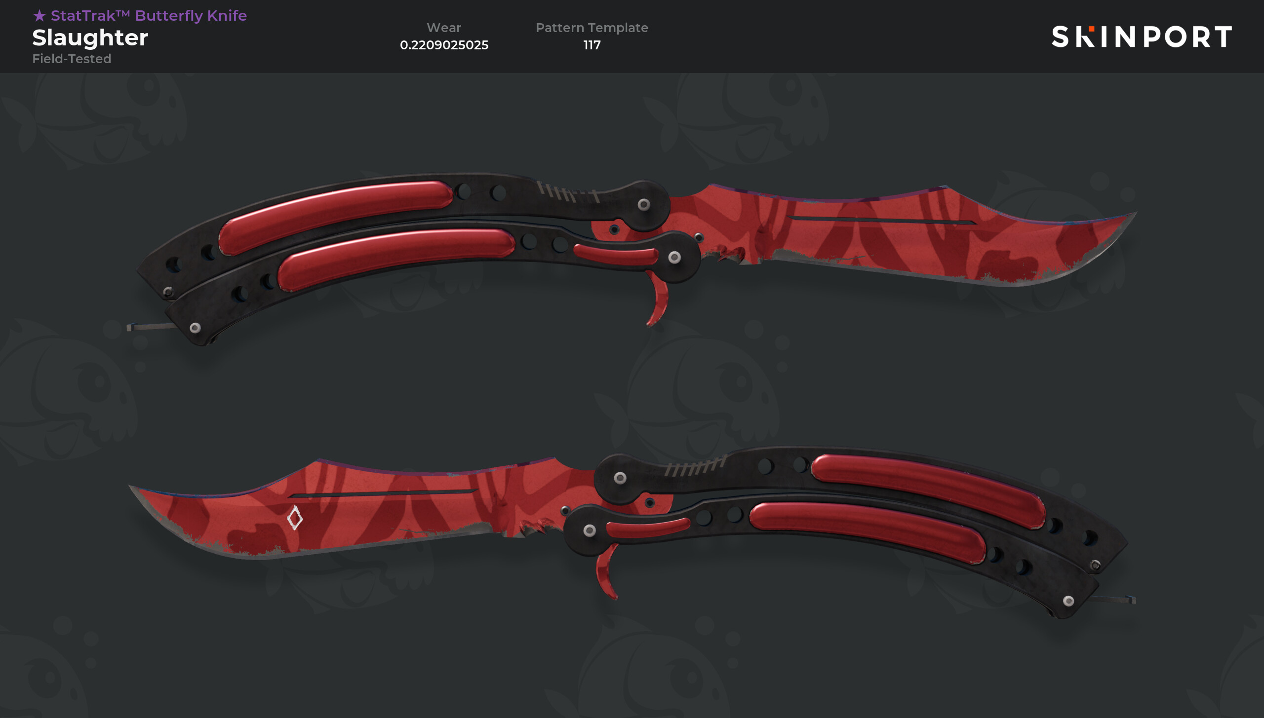 StatTrak™ Butterfly Knife | Slaughter (Field-Tested) - Counter-Strike 2 ...
