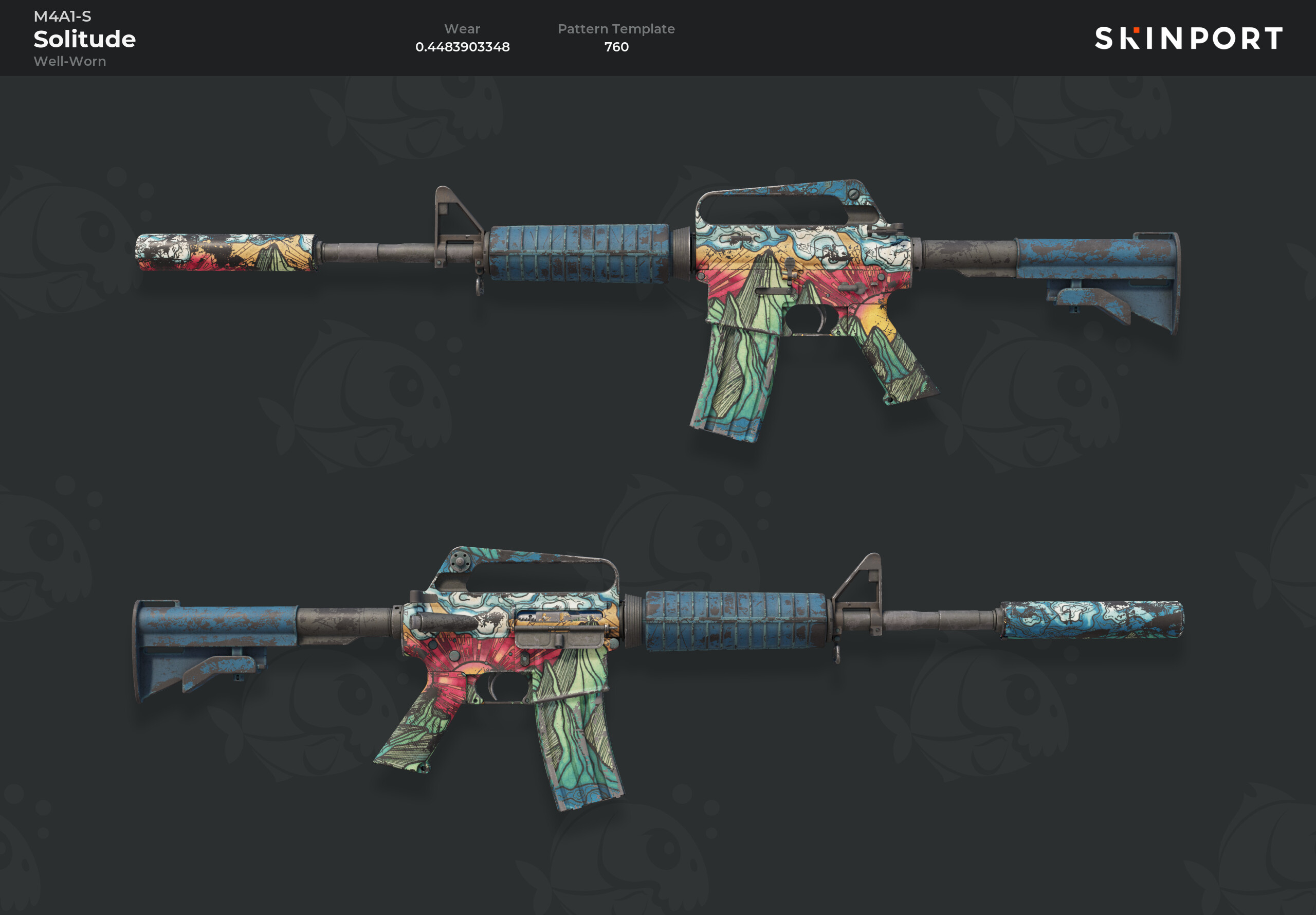 M4A1-S | Solitude (Well-Worn) - Counter-Strike 2 - Skinport