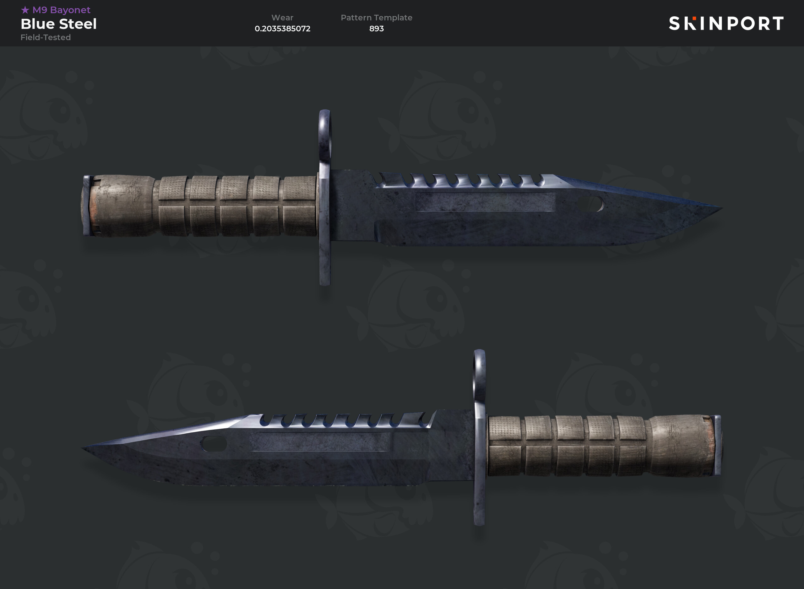 M9 Bayonet | Blue Steel (Field-Tested) - Counter-Strike 2 - Skinport