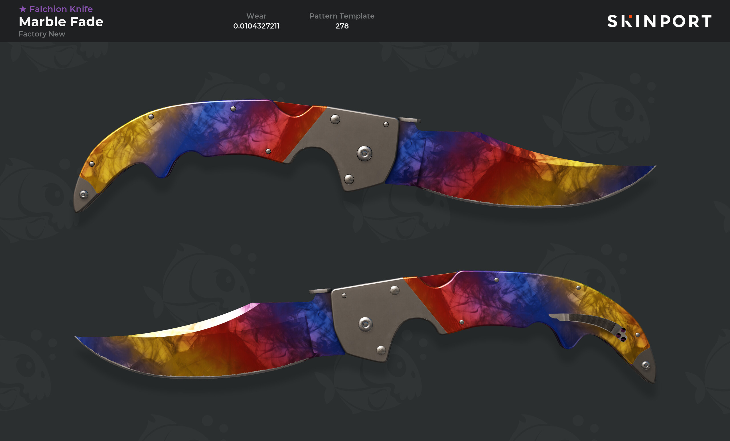 Falchion Knife | Marble Fade (Factory New) - Counter-Strike 2 - Skinport
