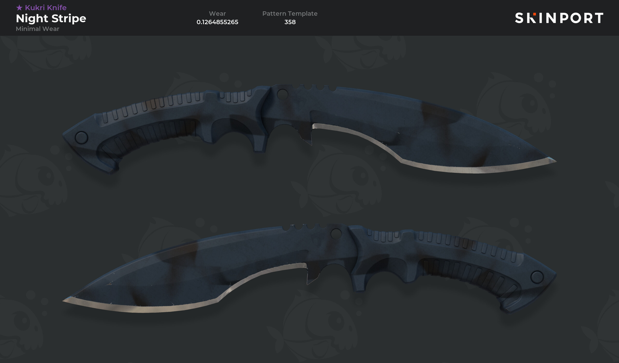 Kukri Knife | Night Stripe (Minimal Wear) - Counter-Strike 2 - Skinport