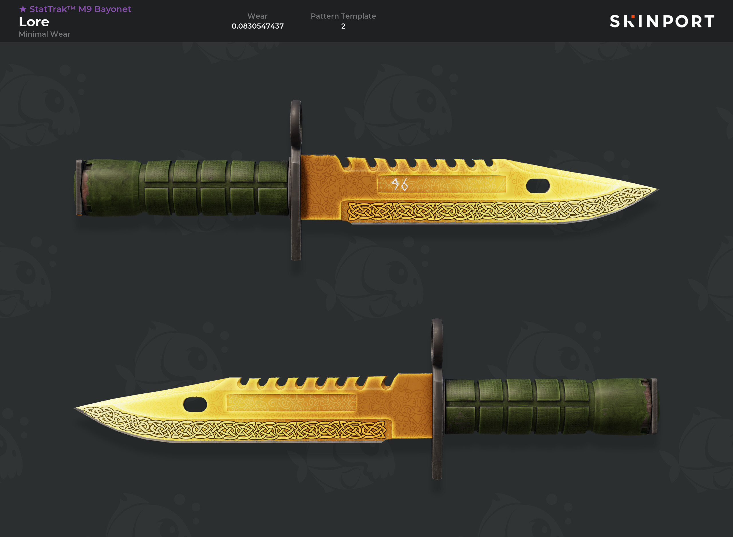 StatTrak™ M9 Bayonet | Lore (Minimal Wear) - Counter-Strike 2 - Skinport