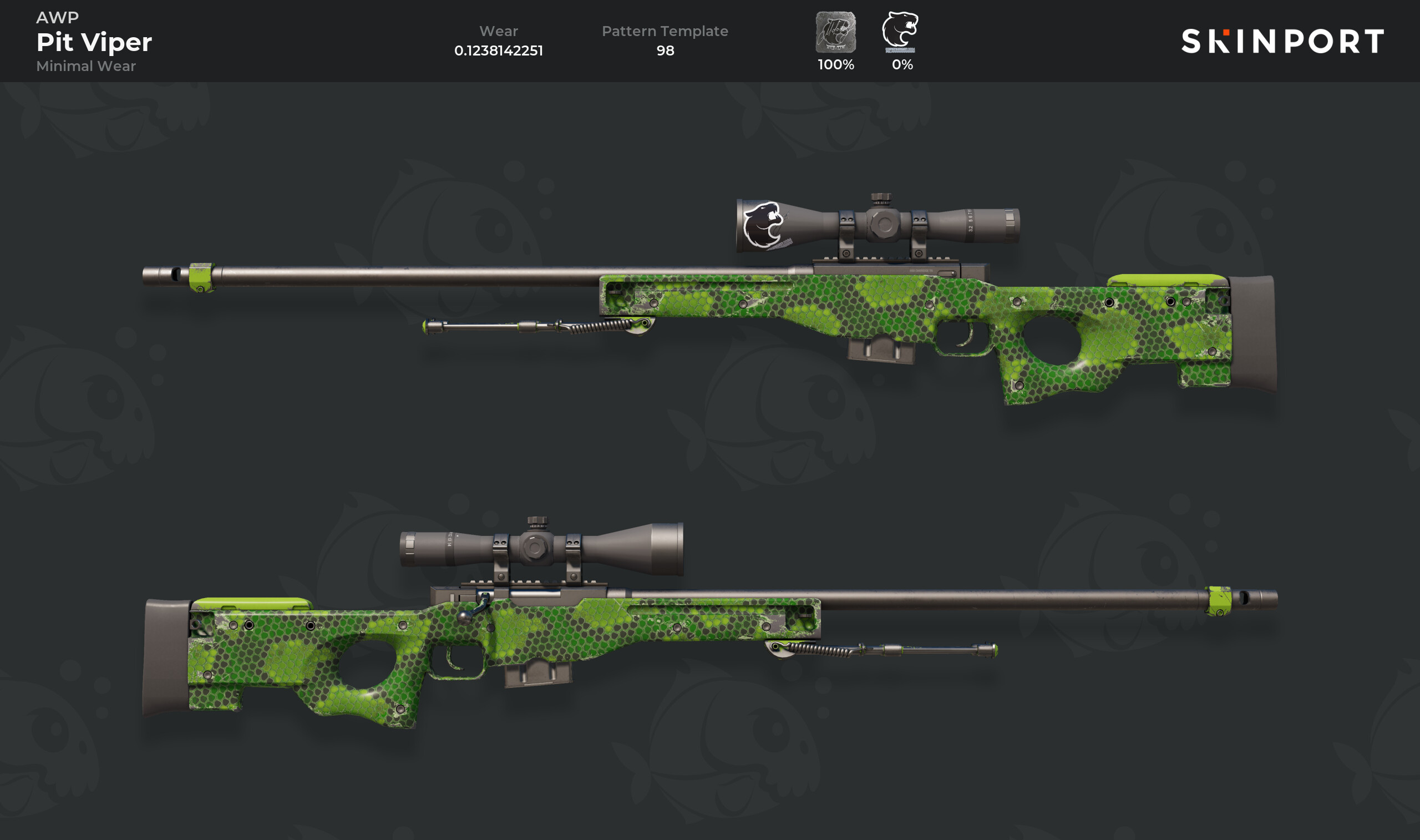 AWP | Pit Viper (Minimal Wear) - Counter-Strike 2 - Skinport