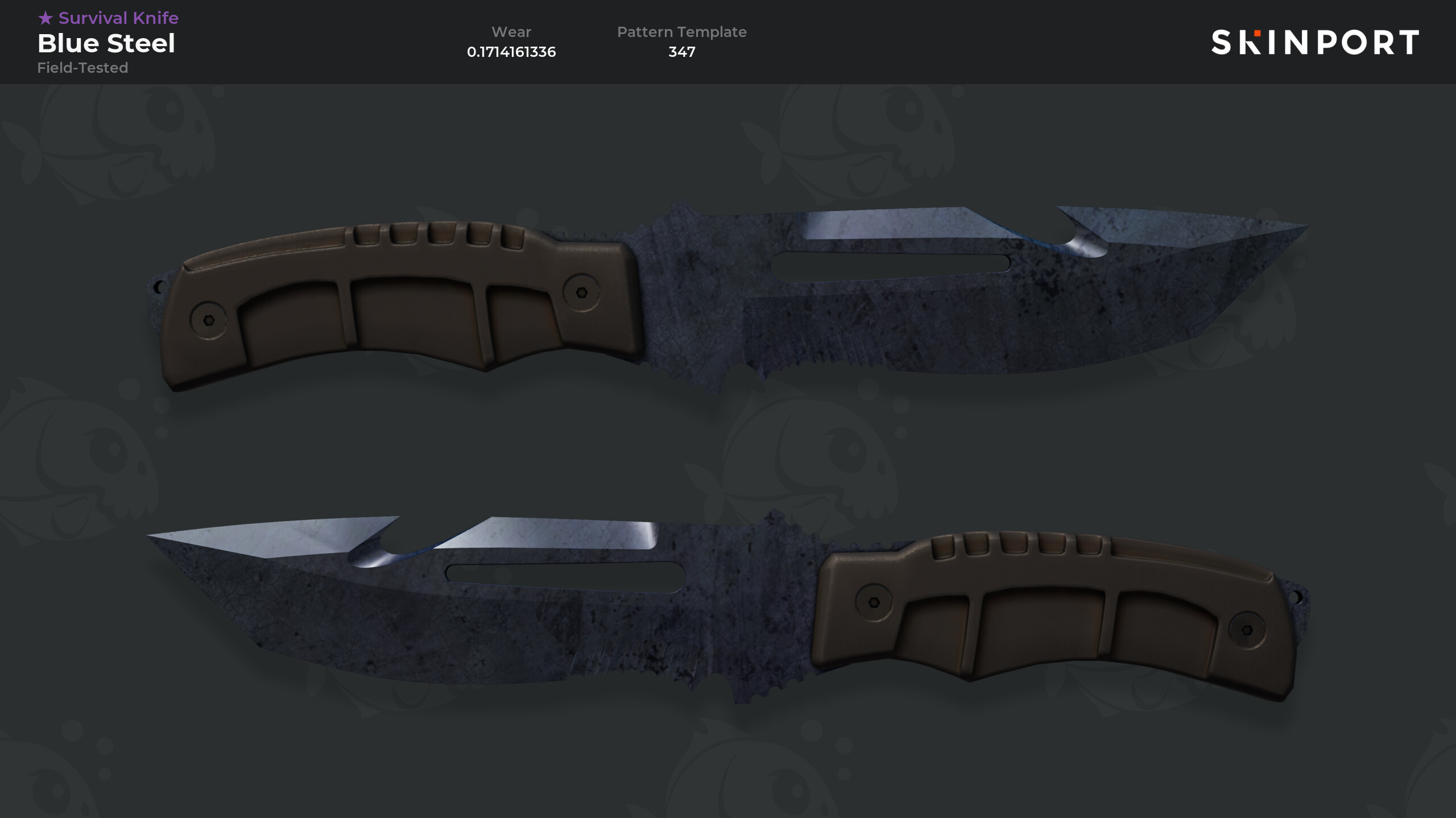Survival Knife | Blue Steel (Field-Tested) - Counter-Strike 2 - Skinport