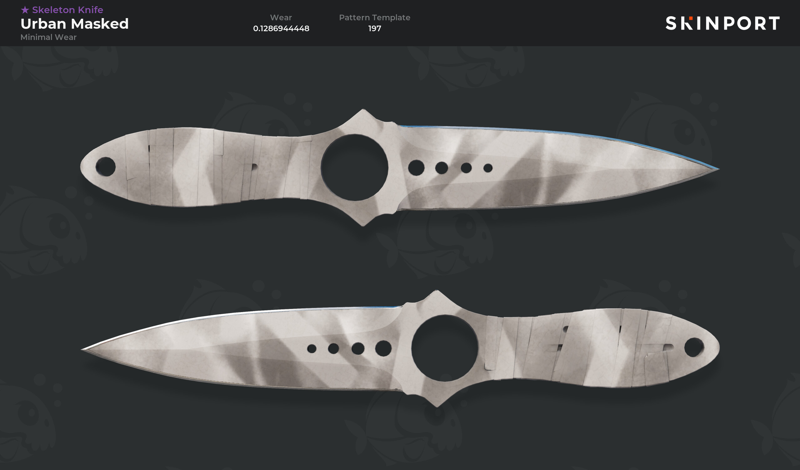 Skeleton Knife | Urban Masked (Minimal Wear) - Counter-Strike 2 - Skinport