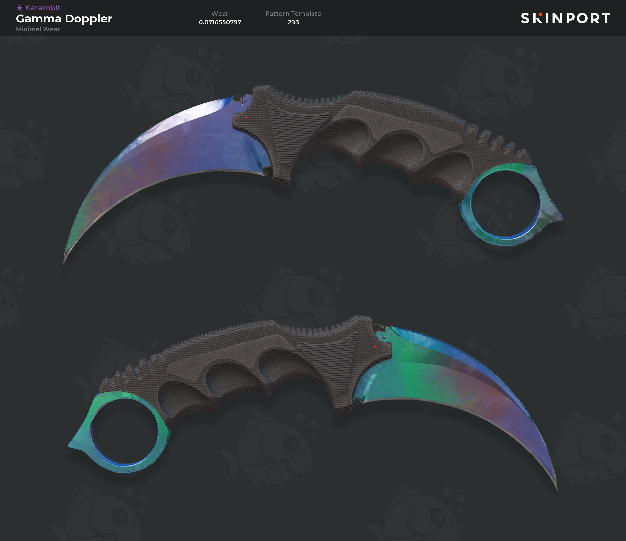 Karambit | Gamma Doppler (Vähän käytetty) - Counter-Strike 2 - Skinport