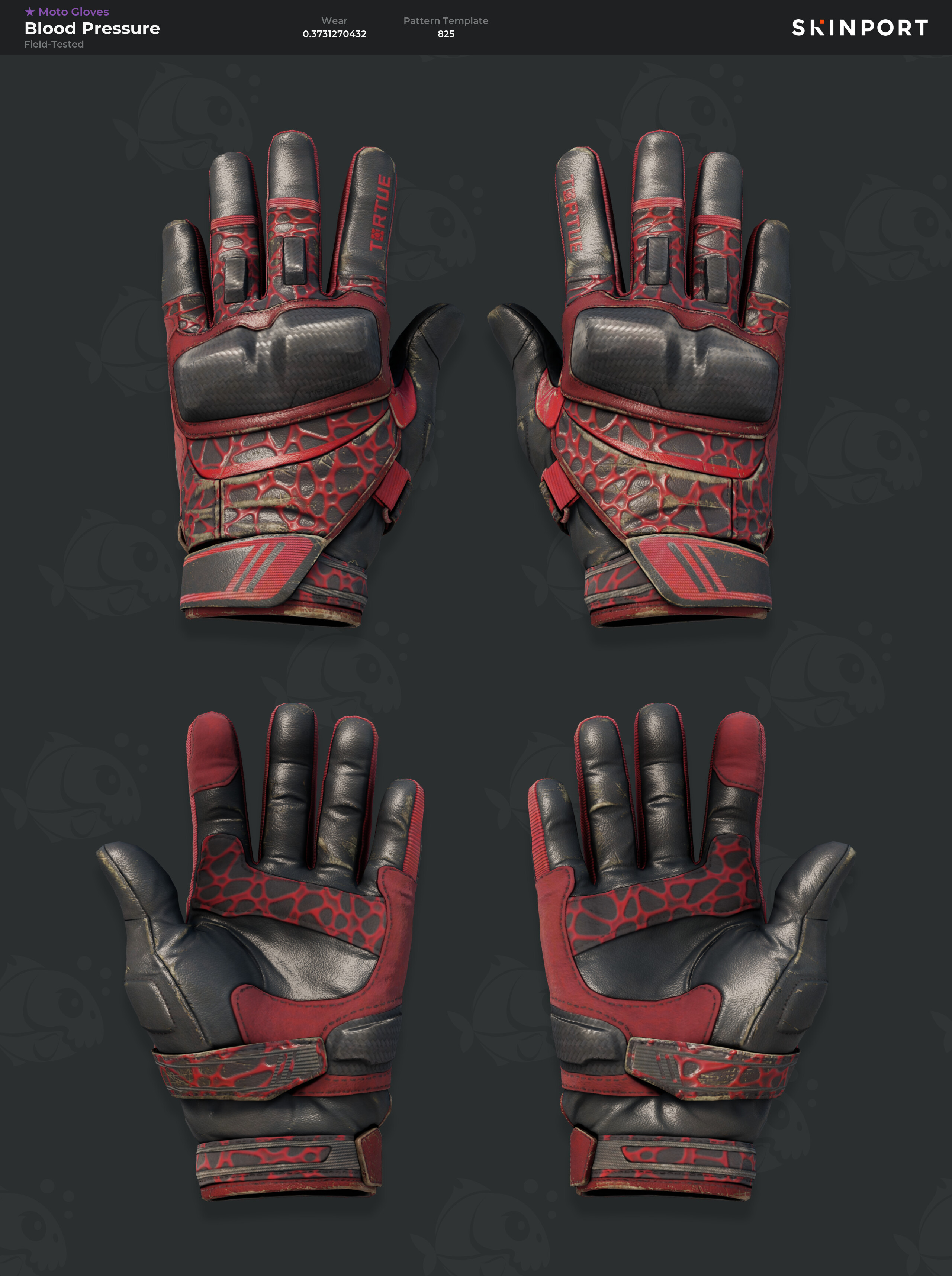 Moto Gloves | Blood Pressure (Field-Tested) - Counter-Strike 2 - Skinport