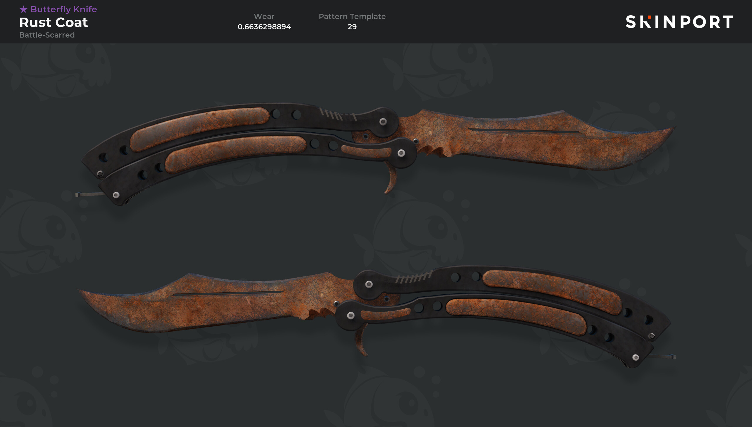 Butterfly Knife | Rust Coat (Battle-Scarred) - Counter-Strike 2 - Skinport