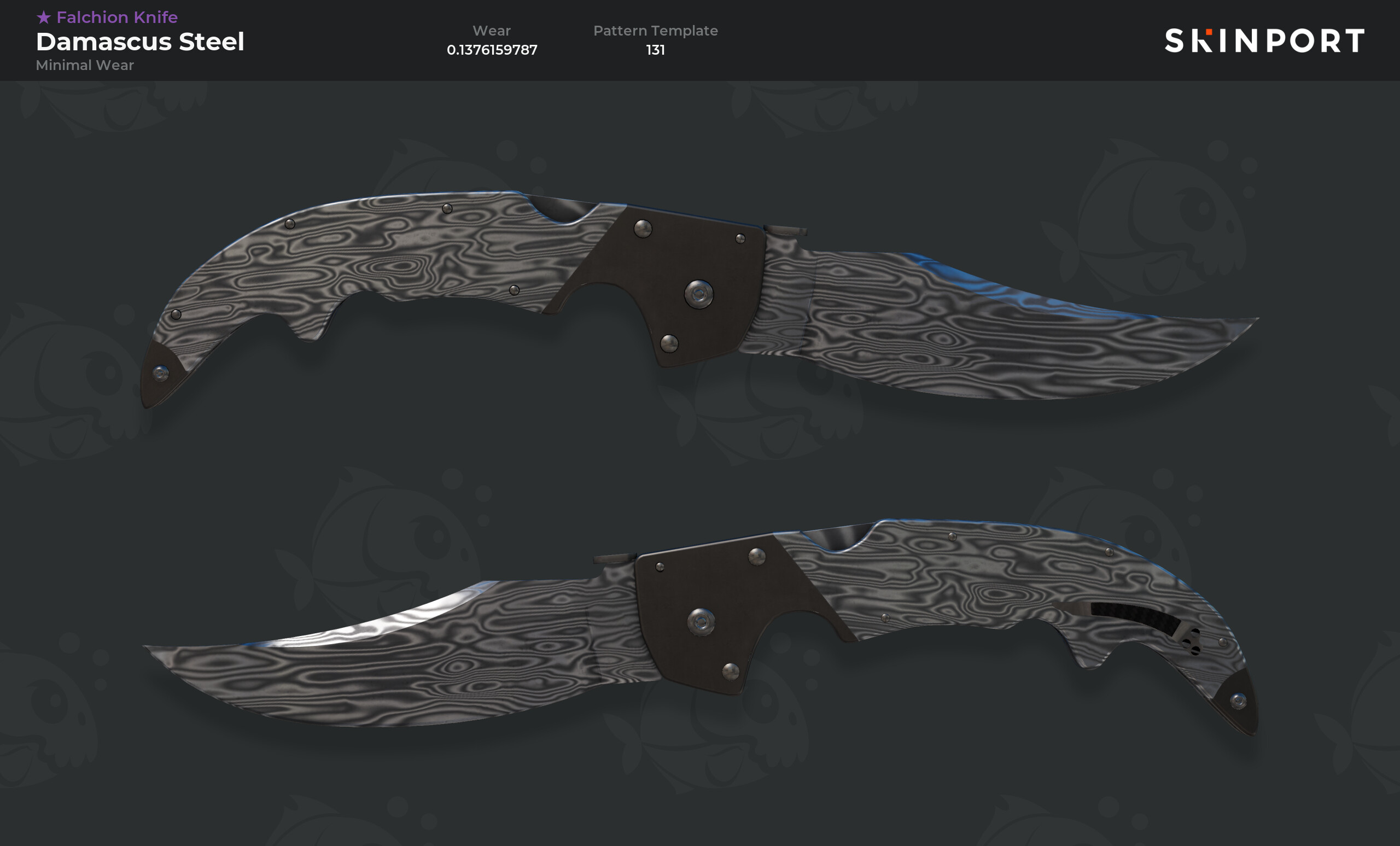 Falchion Knife | Damascus Steel (Minimal Wear) - Counter-Strike 2 ...