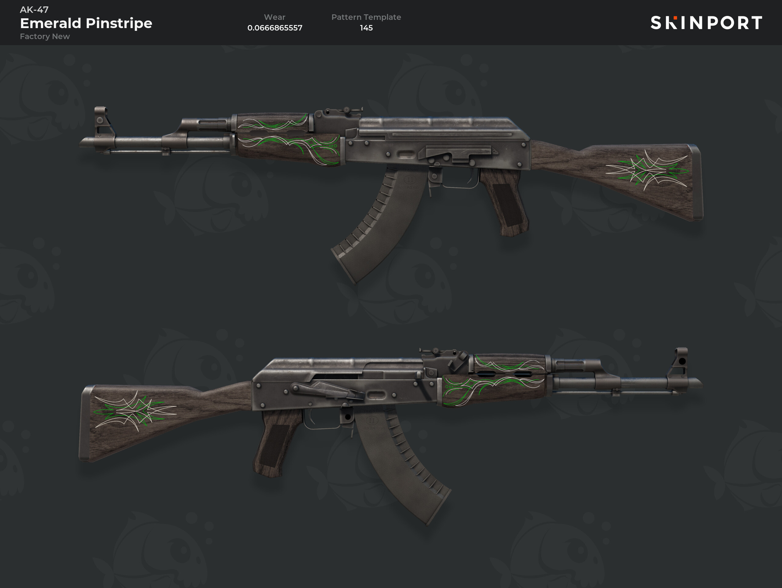 AK-47 | Emerald Pinstripe (Factory New) - Counter-Strike 2 - Skinport