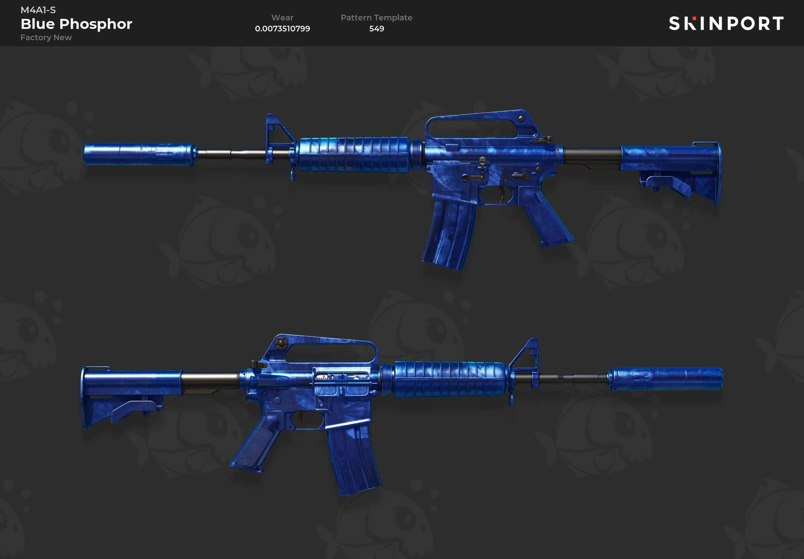M4A1-S | Blue Phosphor (Factory New) - Counter-Strike 2 - Skinport